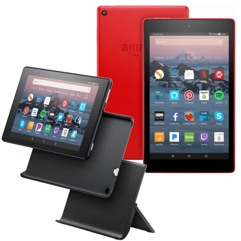 Best Buy: Fire HD 8" 16GB Punch Red Tablet & Show Mode Charging Dock