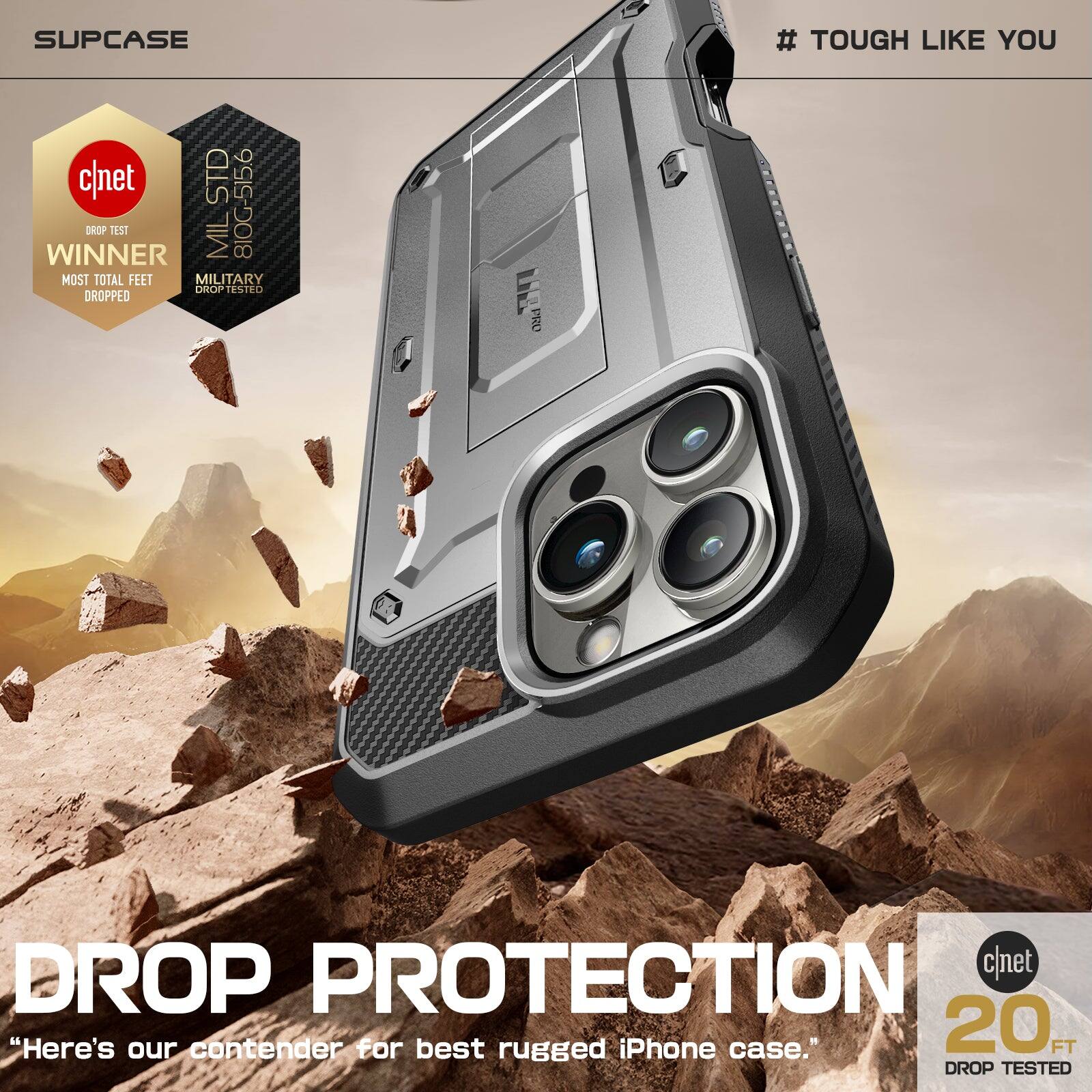 SUPCASE iPhone 16 Pro 6.3 inch Unicorn Beetle Pro Rugged Case Titan ...
