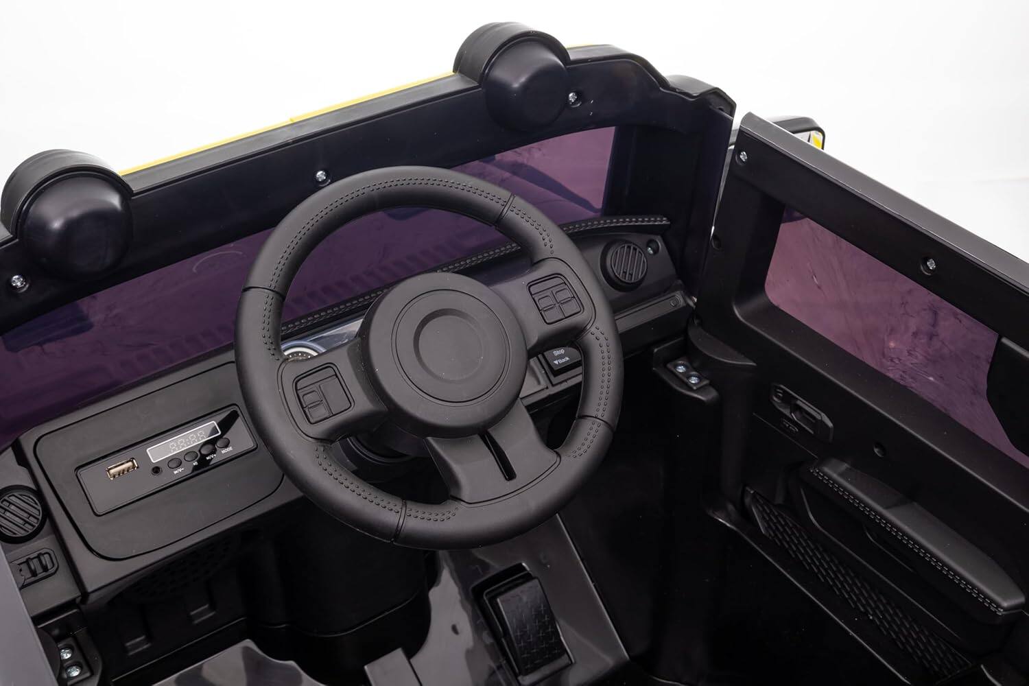 Homhougo 12V 2 Seater Kids Ride On Truck with Remote Control, 4WD Off ...