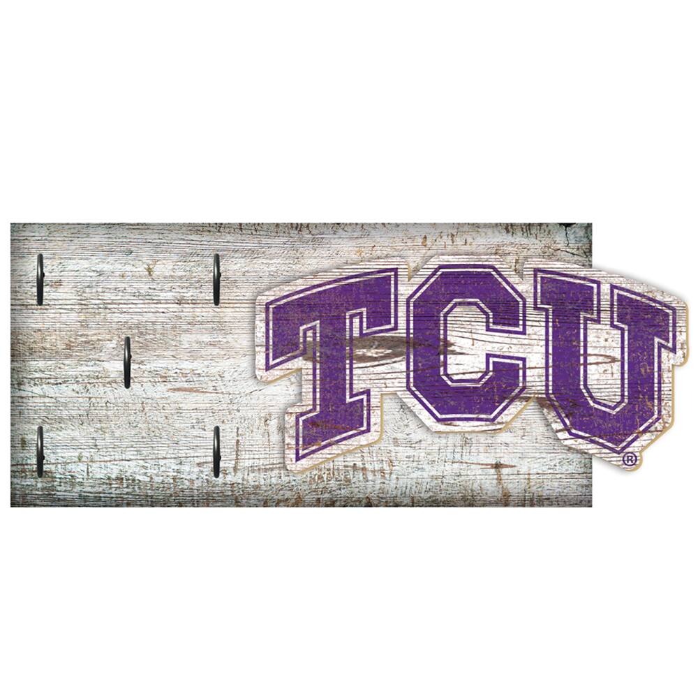 Fan Creations TCU Horned Frogs 6" x 12" Mounted Key Holder Multicolor ...