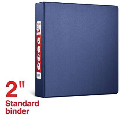 Staples 2" 3 Ring Non View Binder, D Ring, Navy Blue ST55362-CC - Best Buy