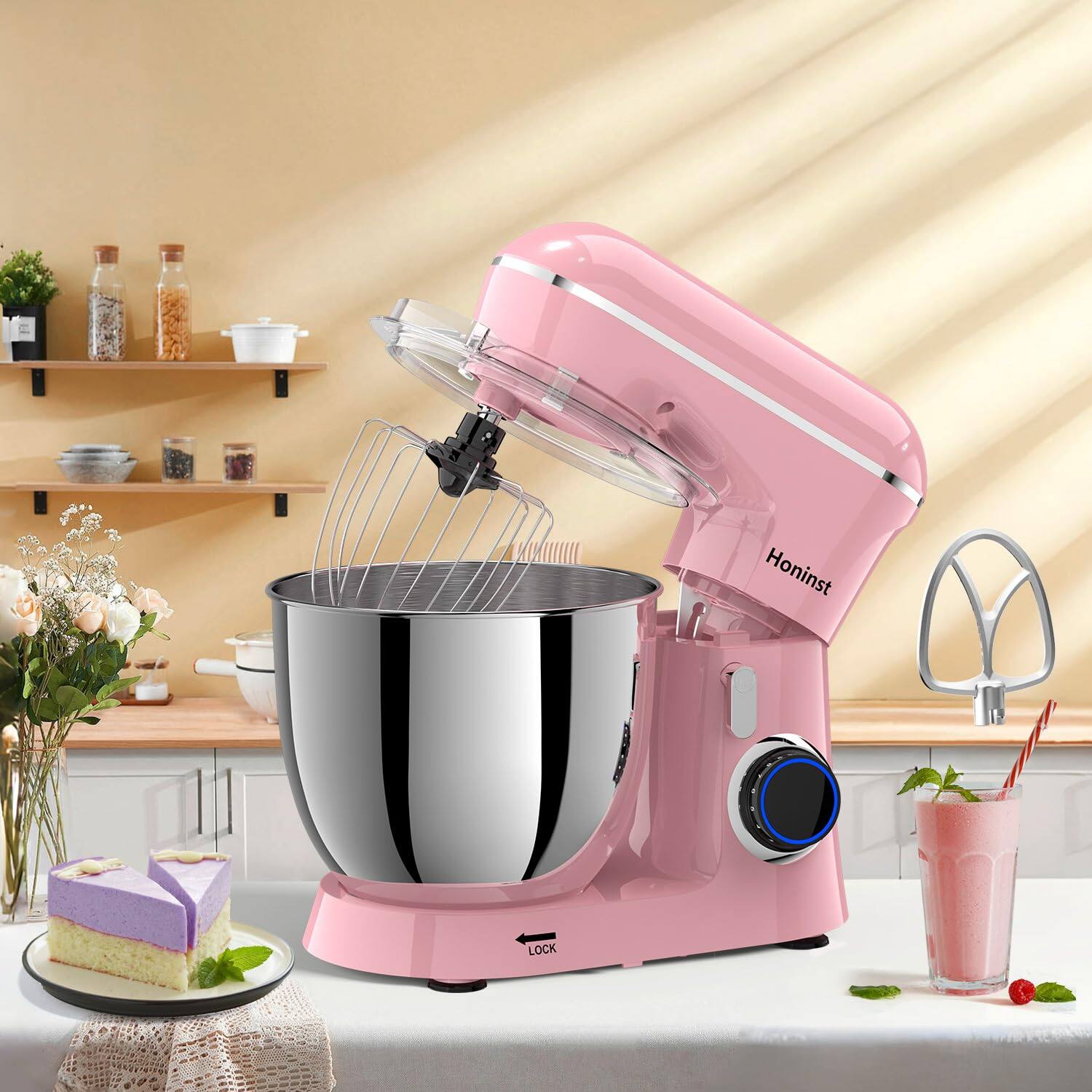 Honinst 6.5 qt. 3 In 1 Electric Stand Mixer with 10 Speed, 3D Mixing ...