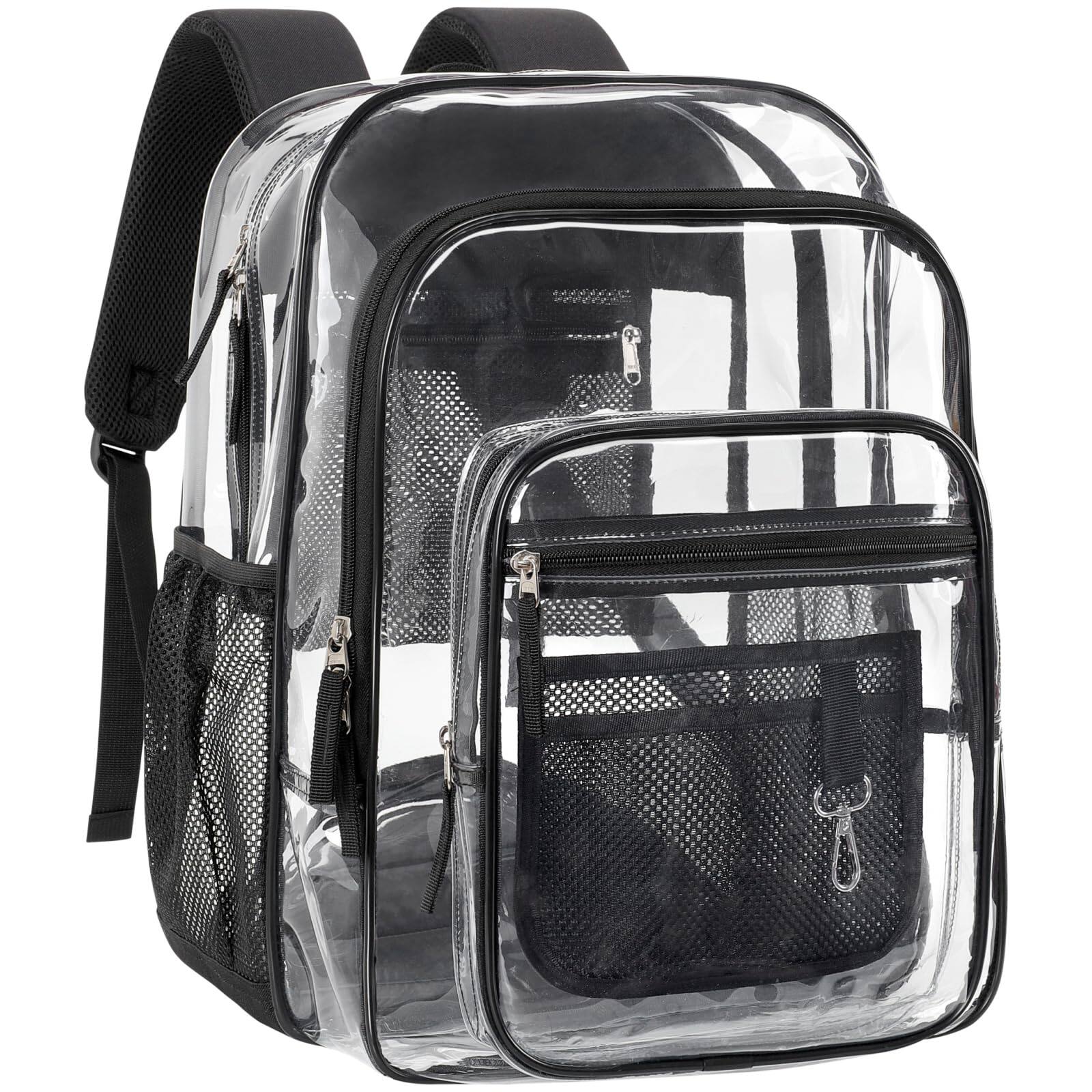 Pacoar Cade Clear Backpack For School 18 Inch Extra Large Heavy Duty ...
