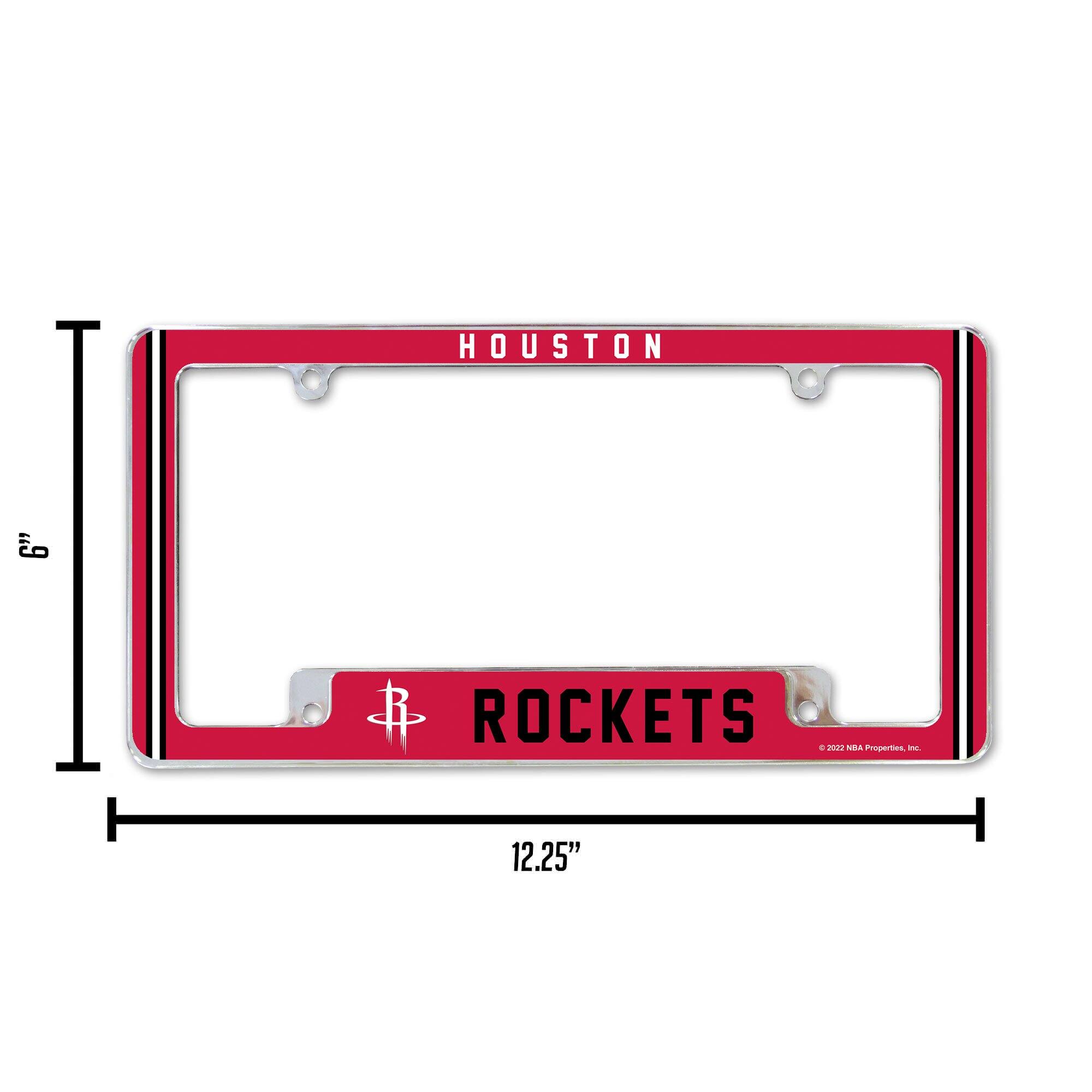 Rico Industries Houston Basketball Rockets Chrome Metal License Plate ...