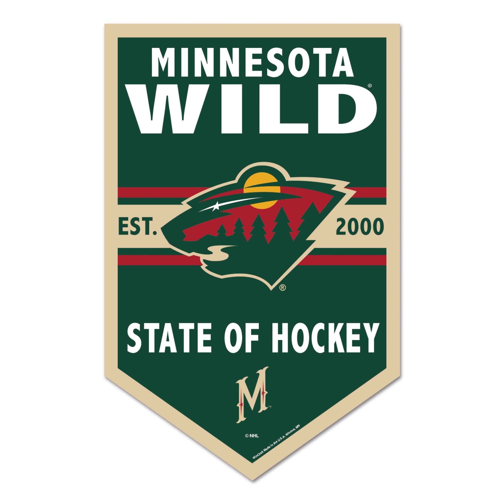 WinCraft Minnesota Wild 11" x 17" Indoor/Outdoor Sign Multicolor ...