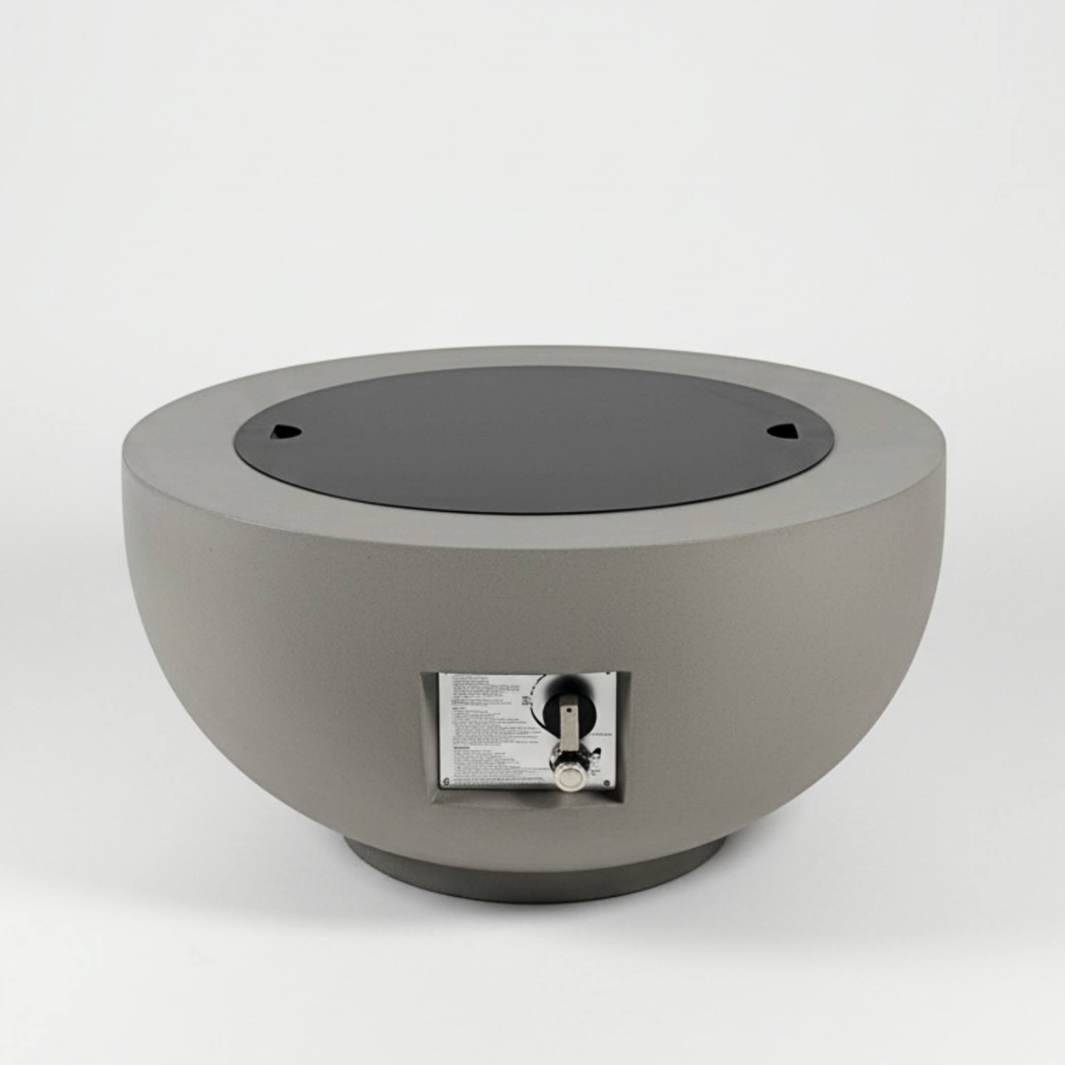 TinyHomie Outdoor Round Propane Fire Pit Table 28 inch Light Concrete ...