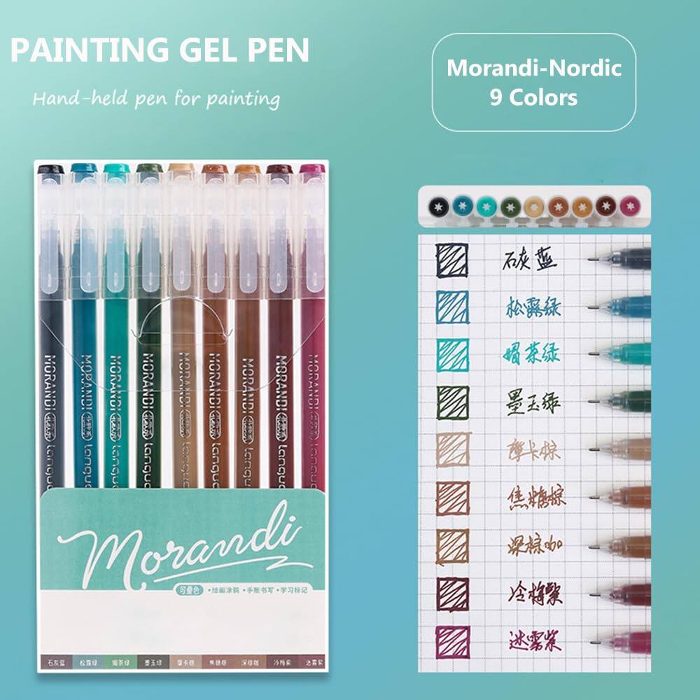 Paradigms Interiors Gel Pens With Fine Point 9 Drawing Pencils For ...