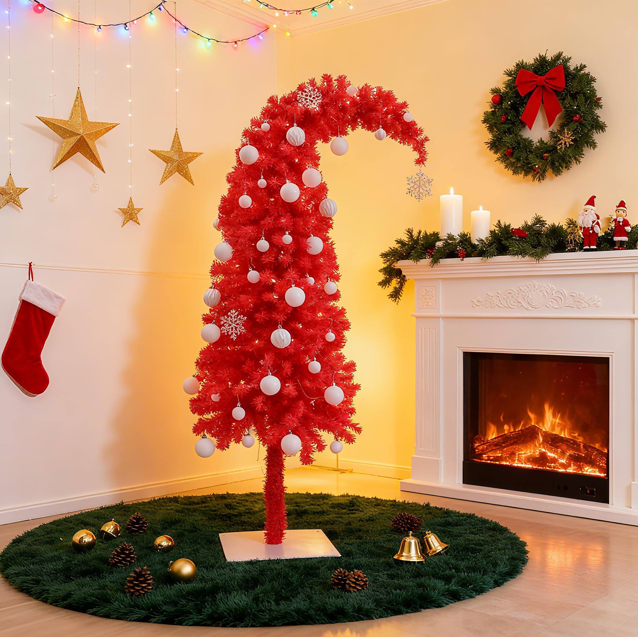 TECH SAFARI - Prelit Tinsel Decorations With 35 Dual-color Led Lights ...