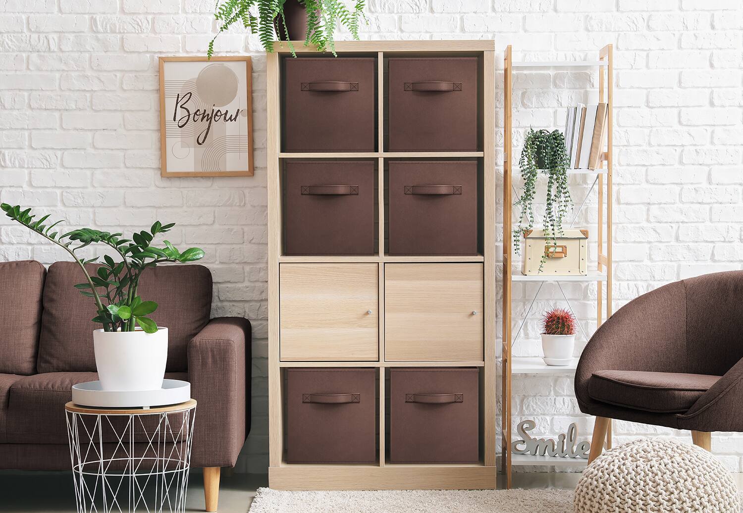 Sorbus Fabric Storage Cubes, 6 Foldable Storage Bins for Organizing ...