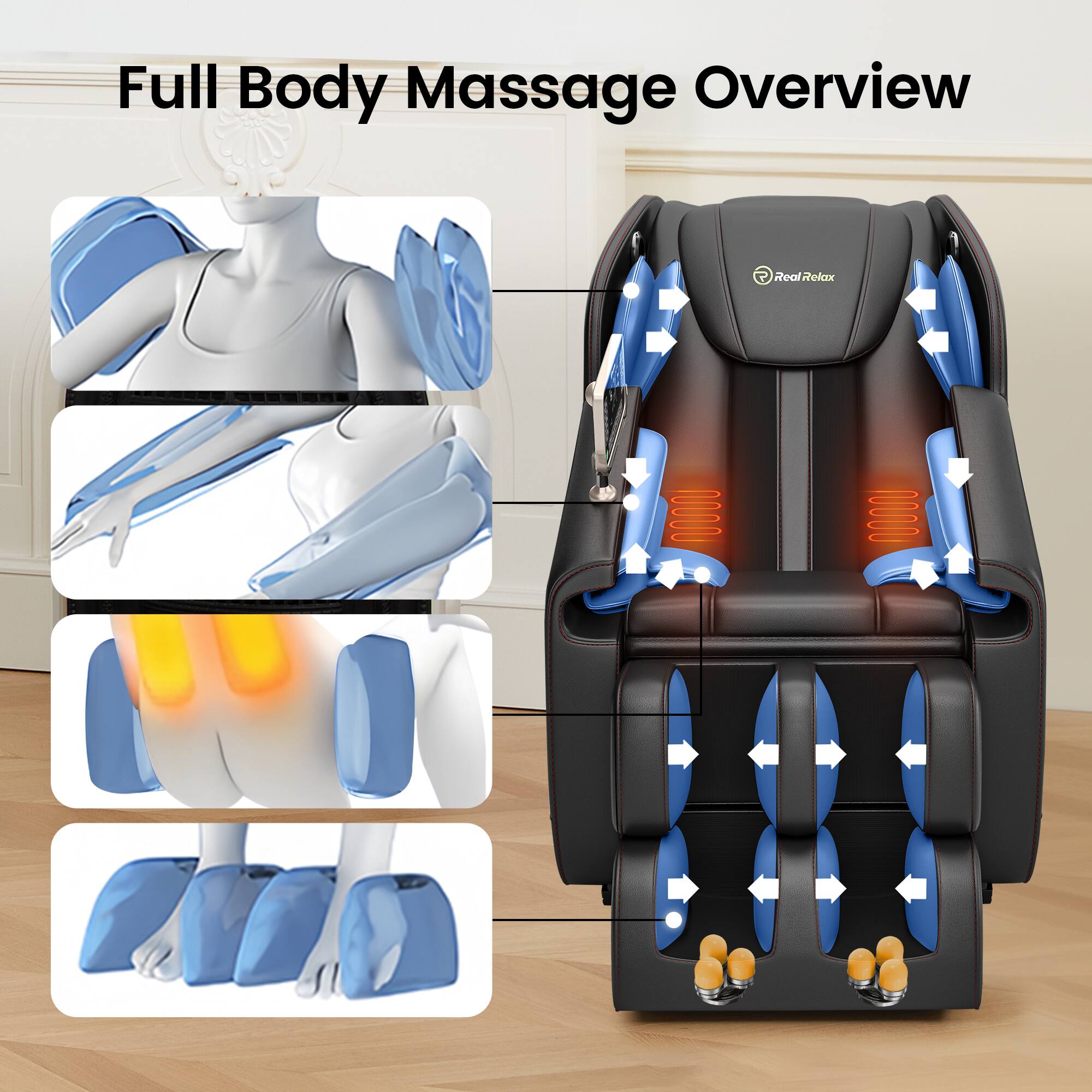 Essen Blissed Favor BS 03 Full Body Zero Gravity with Shiatsu Massage Chair Black BS0-3 - Best Buy