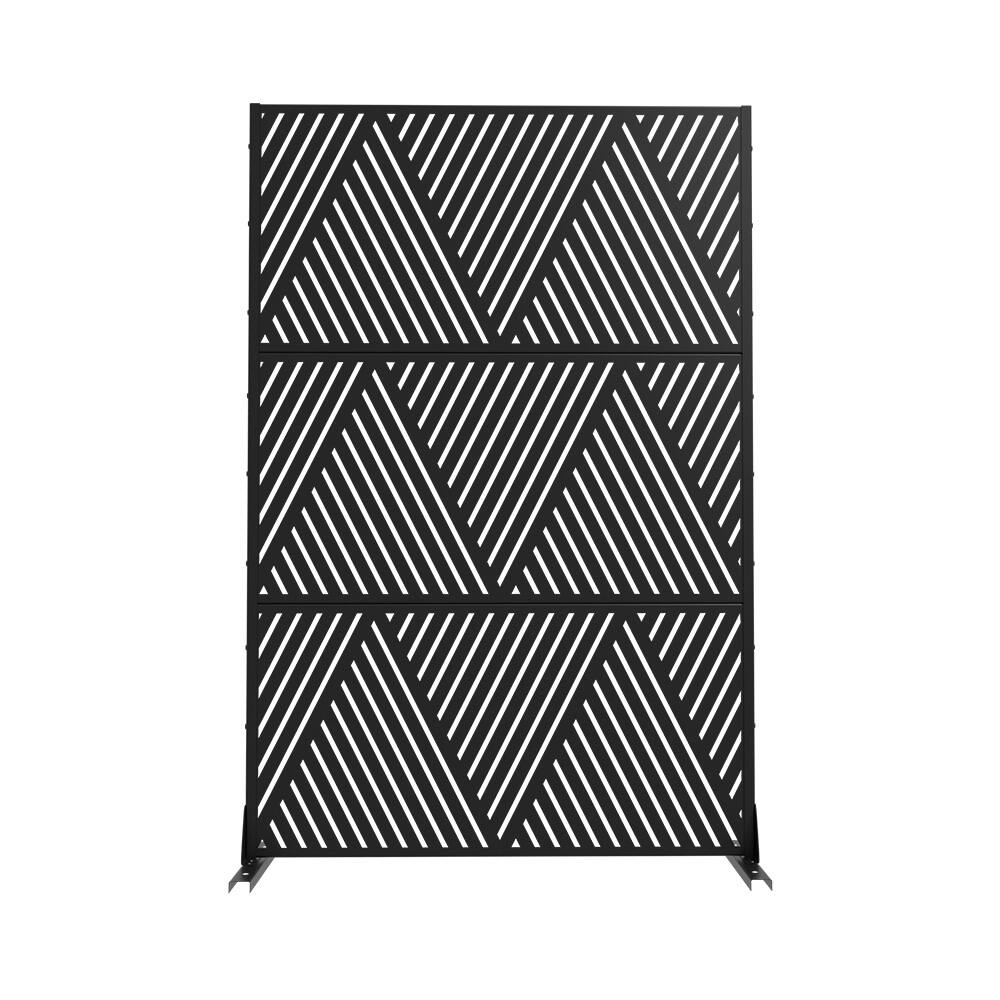 PexFix 72 in. x 47 in. Triangle Pattern Metal Outdoor Privacy Screen ...