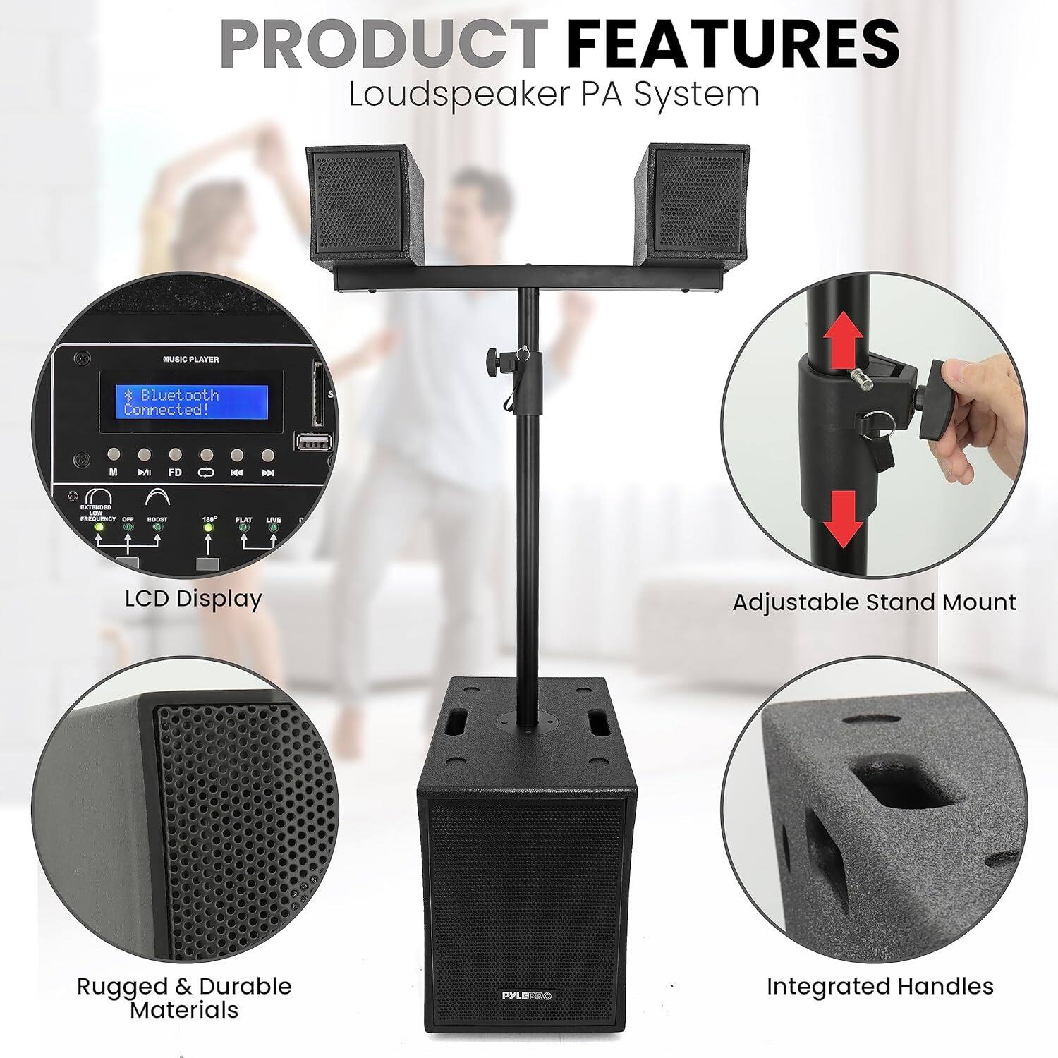 PYLE Line Array Column Speaker Professional and PCS1025B - Best Buy