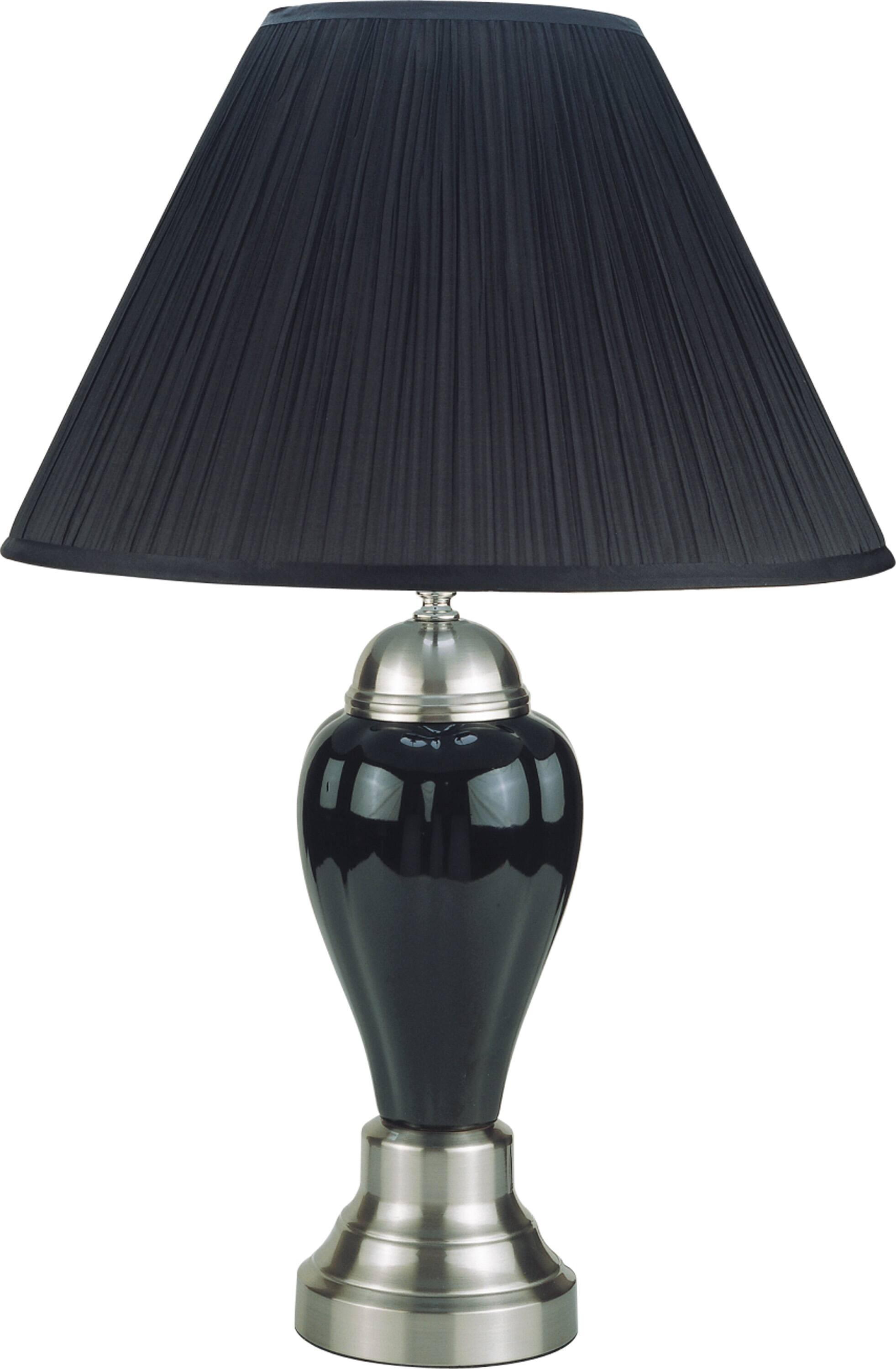 APRILSOUL - 1pc Crafted Table Lamp Glossy Gray Base Contrasting ...