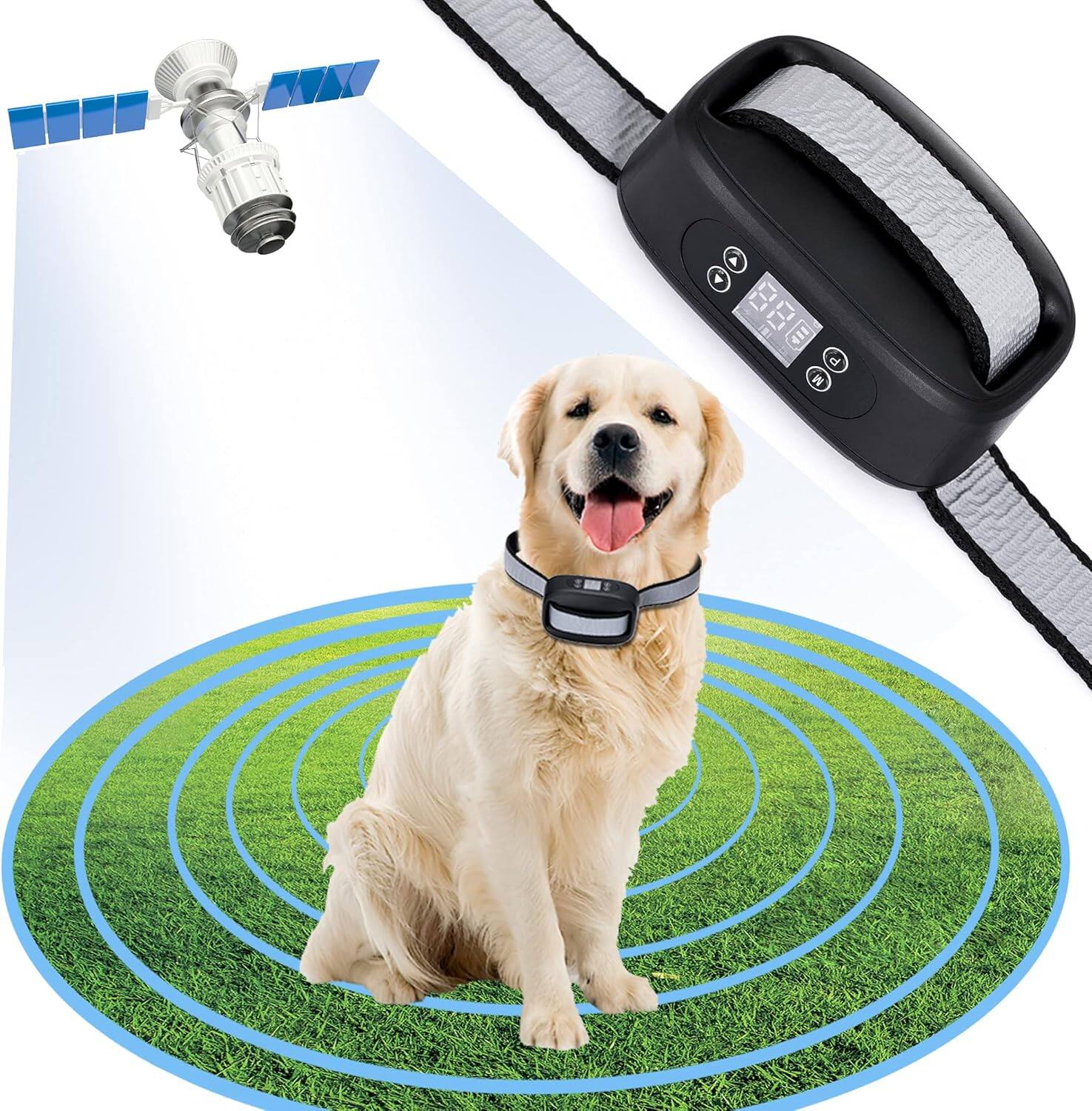 Wiez GPS Wireless Dog Fence, Electric Dog Fence with GPS, Range 100 3300 ft, Adjustable Warning ...