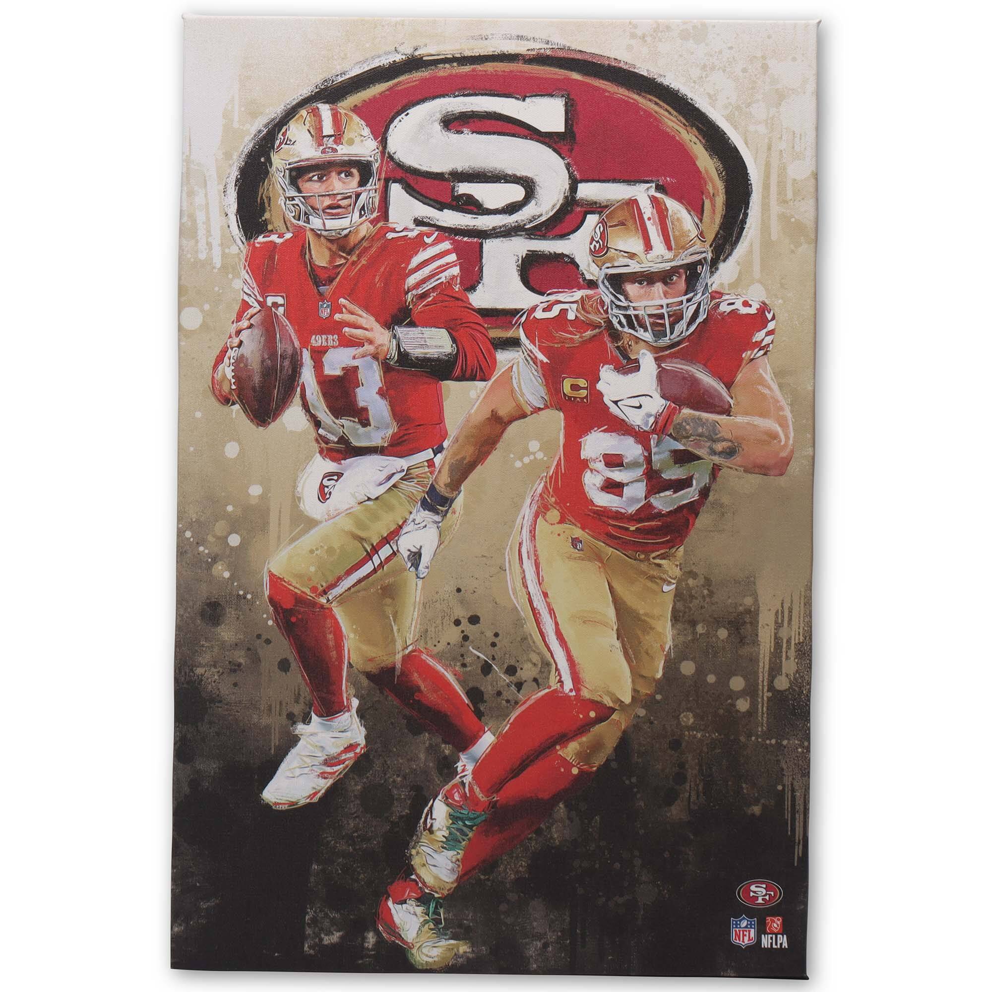 Open Road Brands San Francisco 49ers 15" x 23" Graffiti Canvas Wall Art ...
