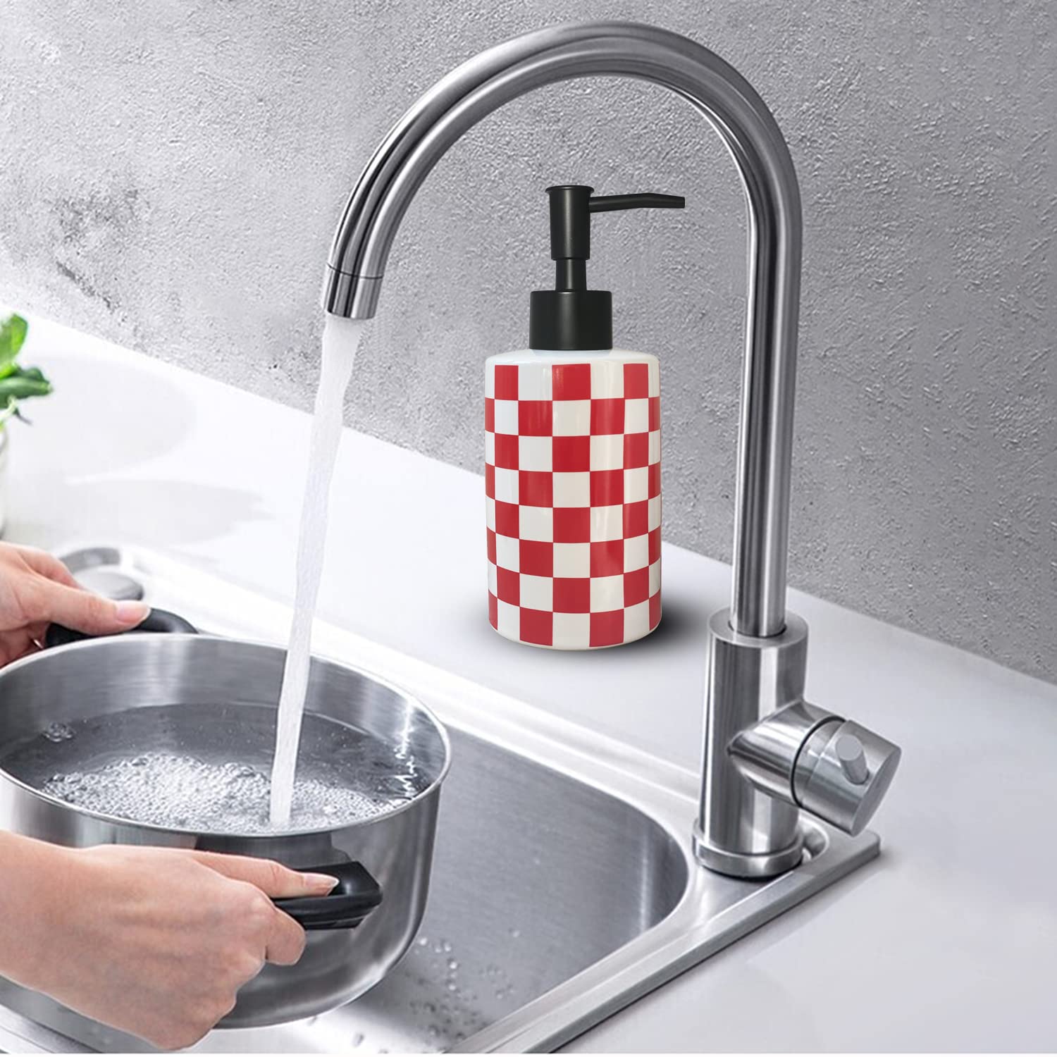 Dapper Styles Bathroom Soap Dispenser With Pump Ceramic For Kitchen ...