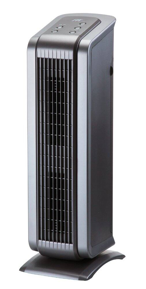 SPT Tower HEPA/VOC Air Cleaner with Ionizer Grey and black AC-2062G ...
