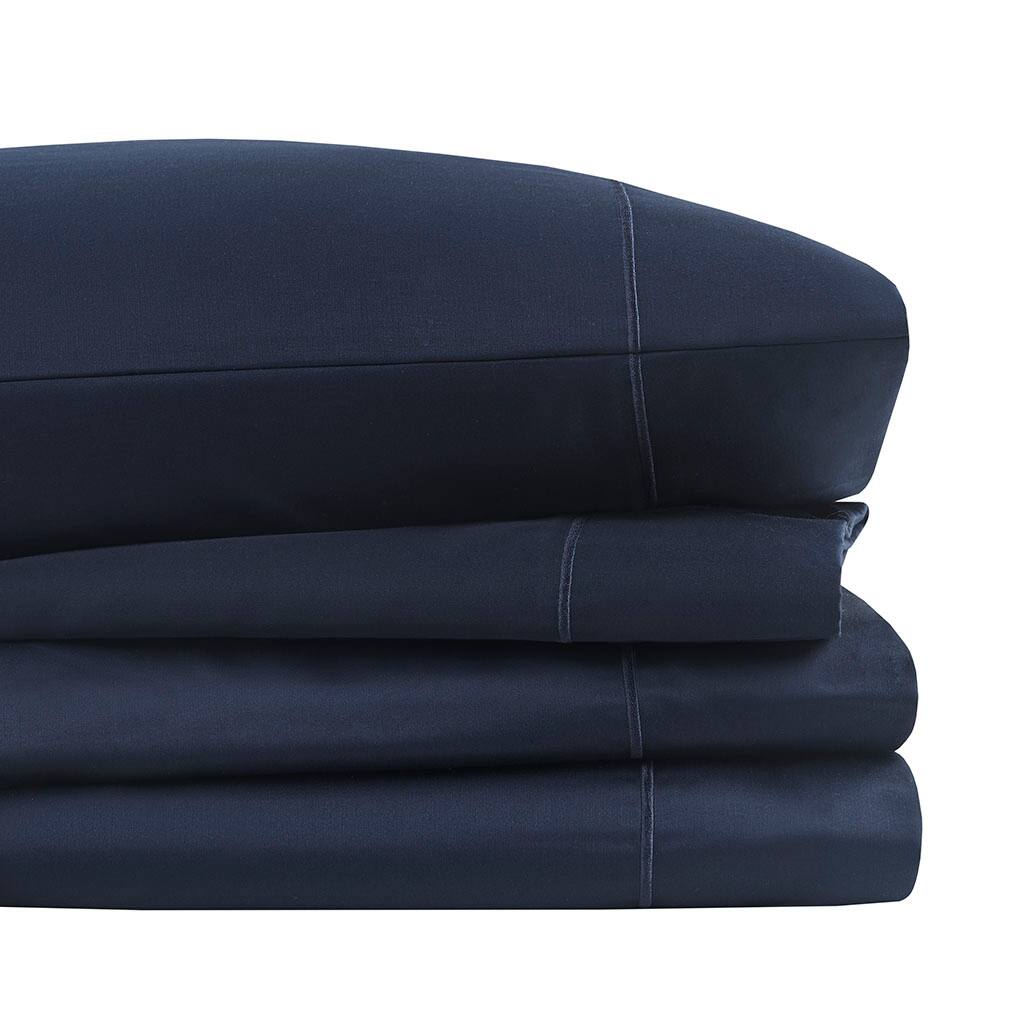 Gracie Mills Noelia 600 Thread Count Cotton Sheet Set Navy 2008-02PM ...