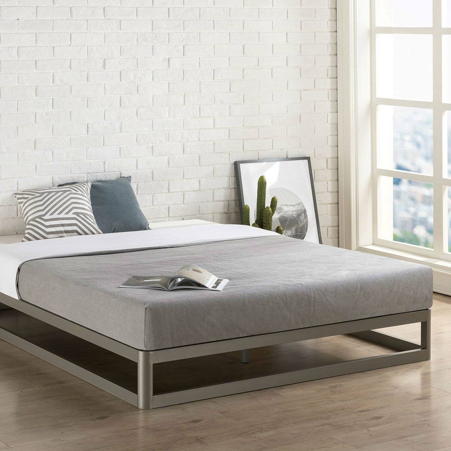 Hivvago Full size Heavy Duty Modern Low Profile Metal Platform Bed ...