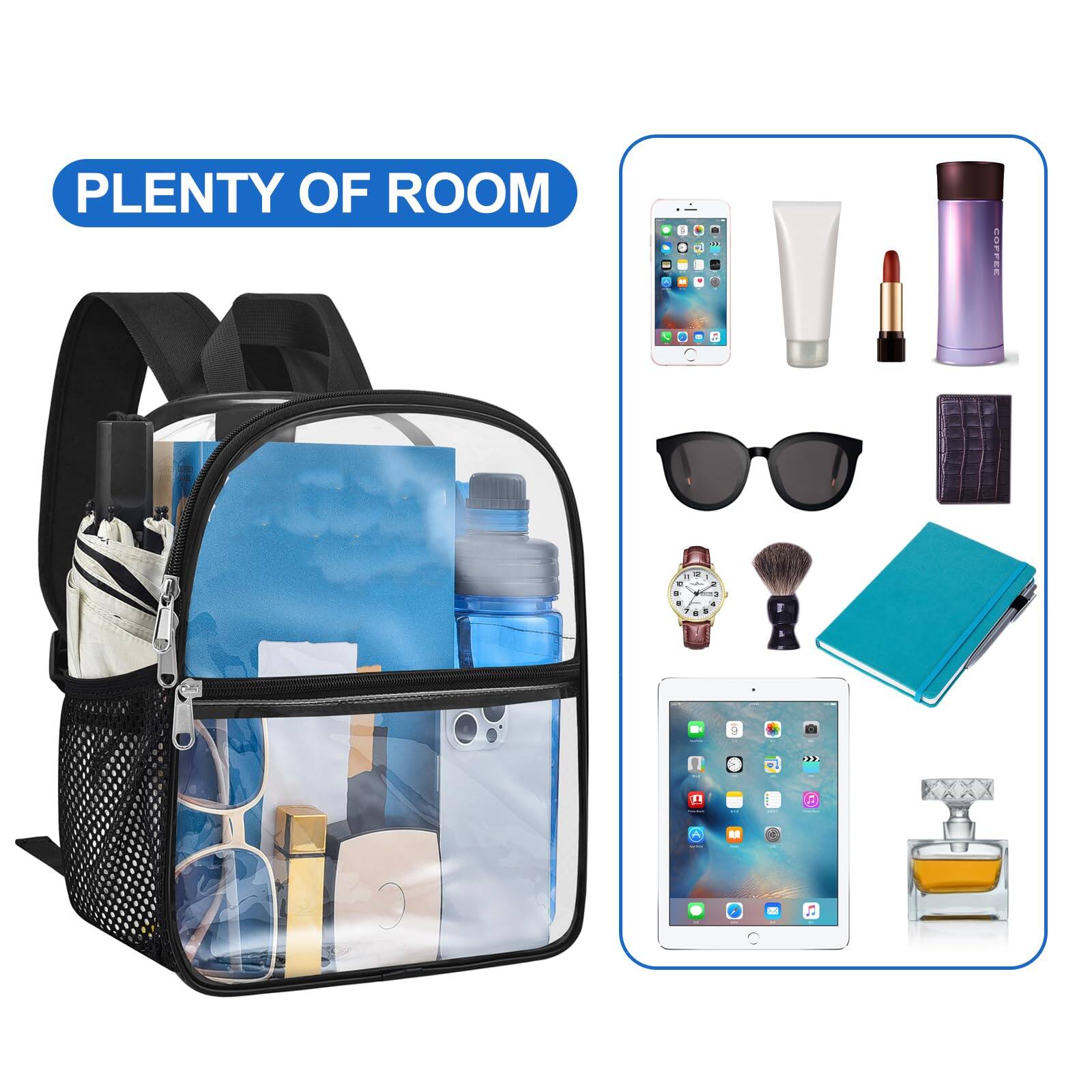 Stamp n Camp Clear Backpack For Stadium Events Bag Small Waterproof ...