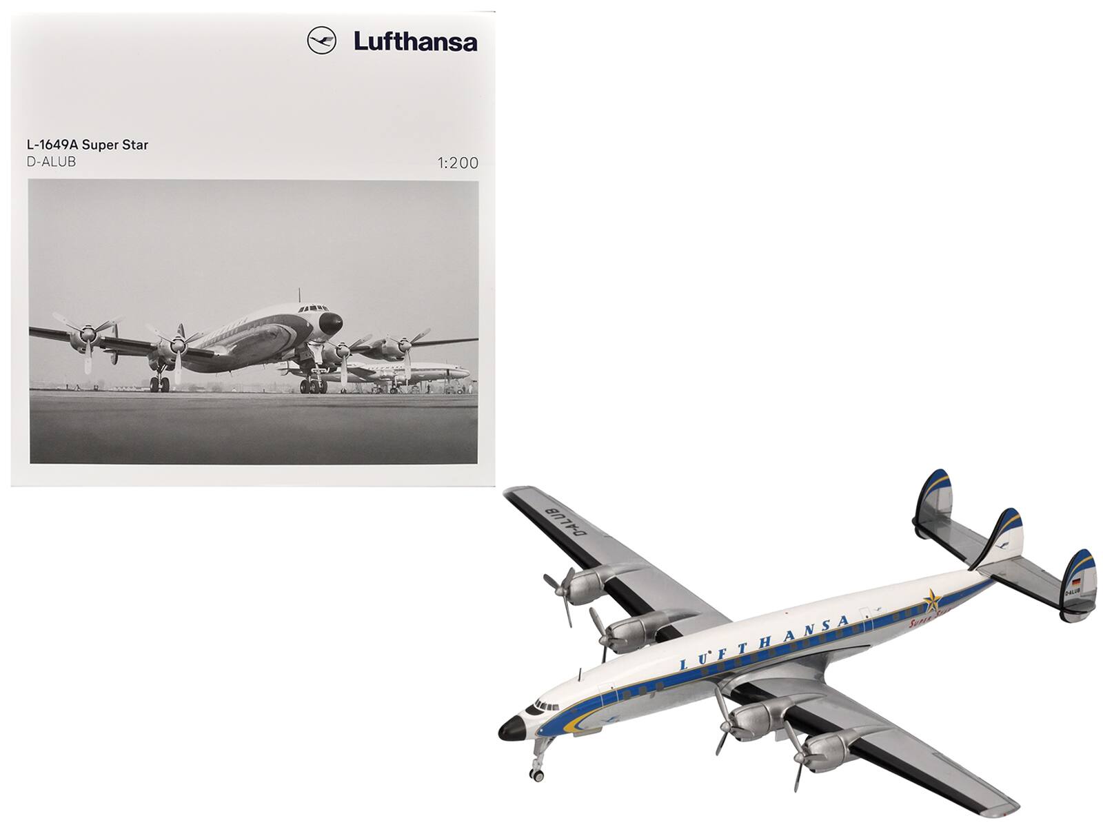 Herpa Lockheed L 1649A Super Star Commercial Aircraft Lufthansa (D ALUB ...