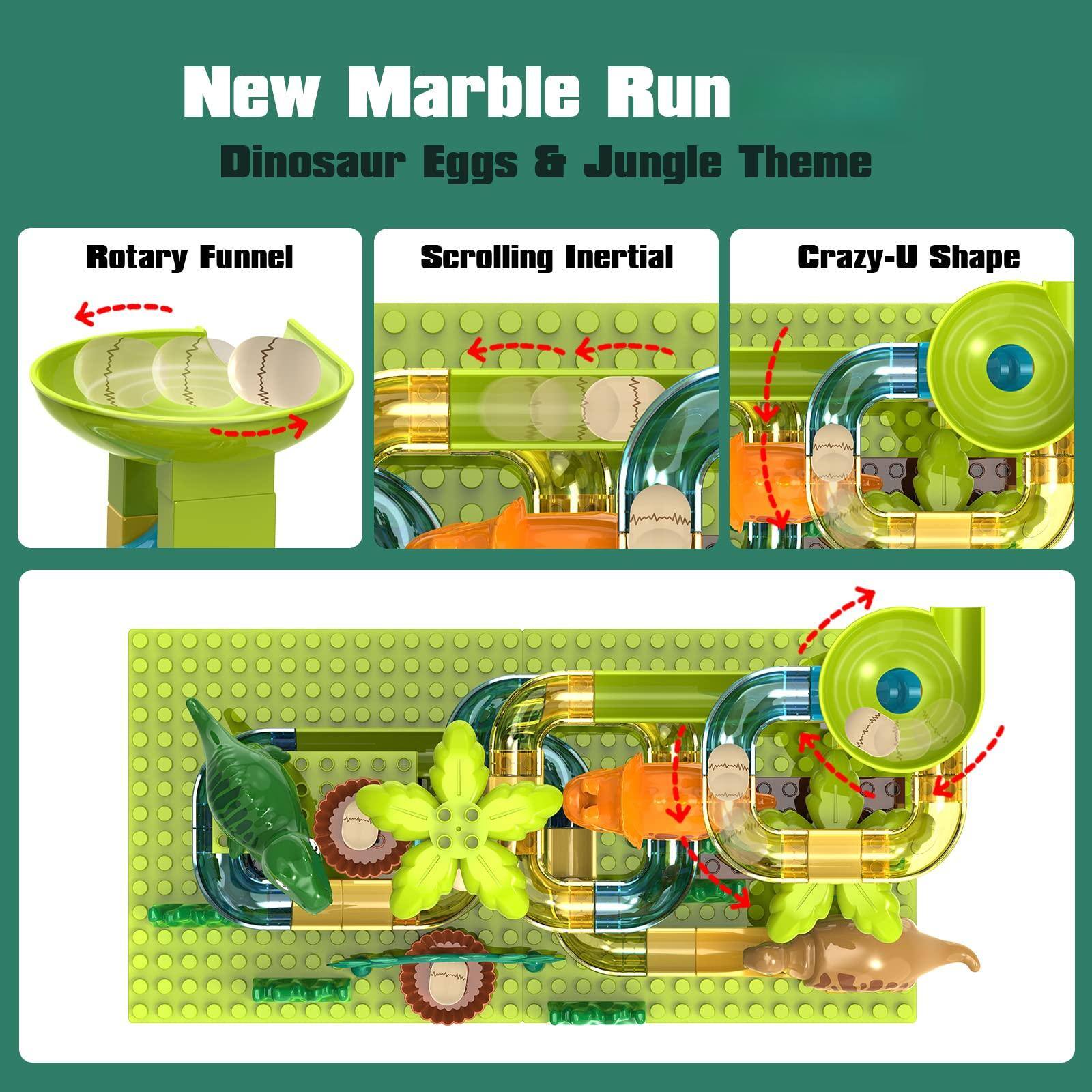 Leash Valley Dinosaur Marble Runs For 4 8 Building Blocks Classic Big ...