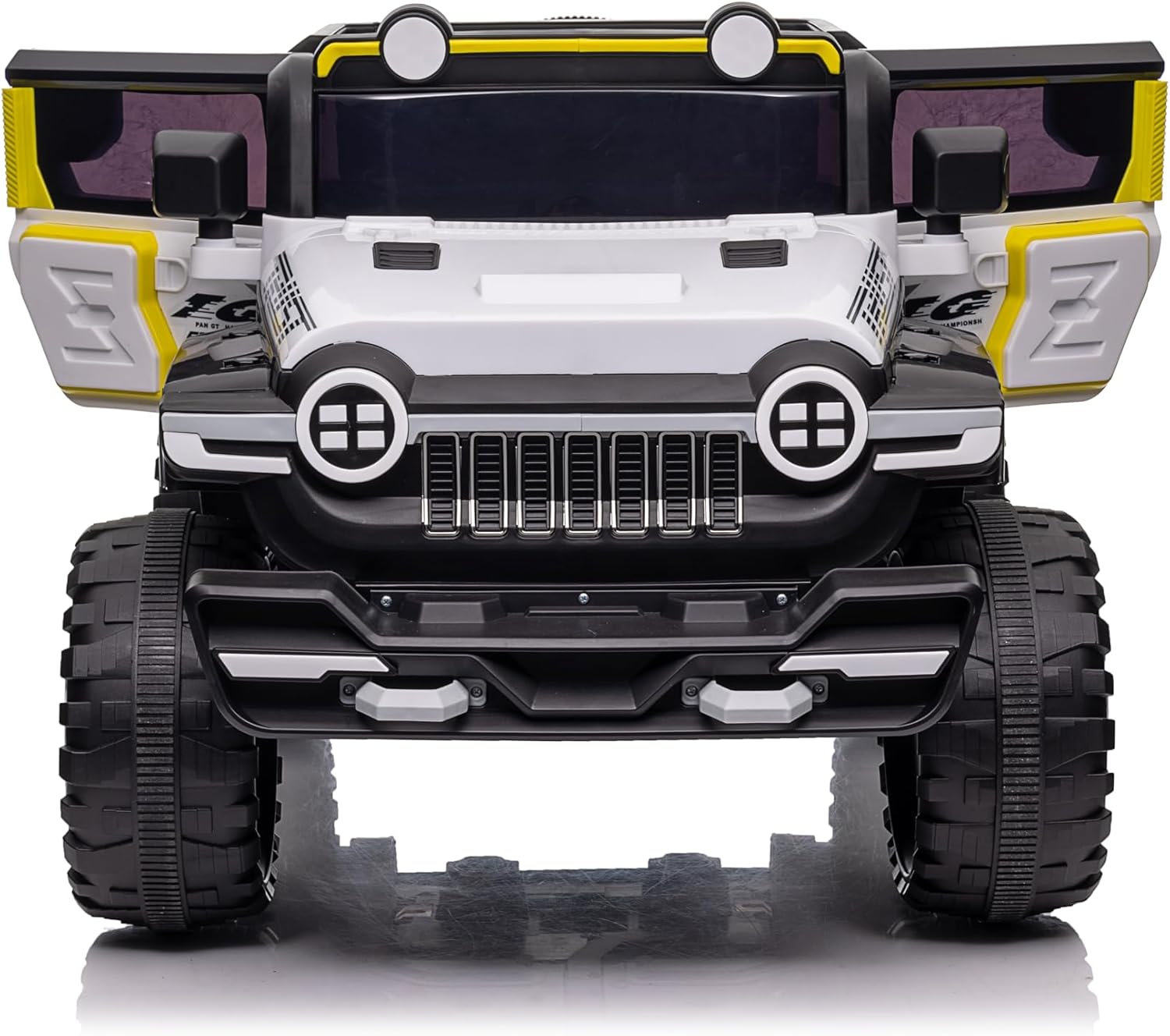 Homhougo 12V 2 Seater Kids Ride On Truck with Remote Control, 4WD Off ...