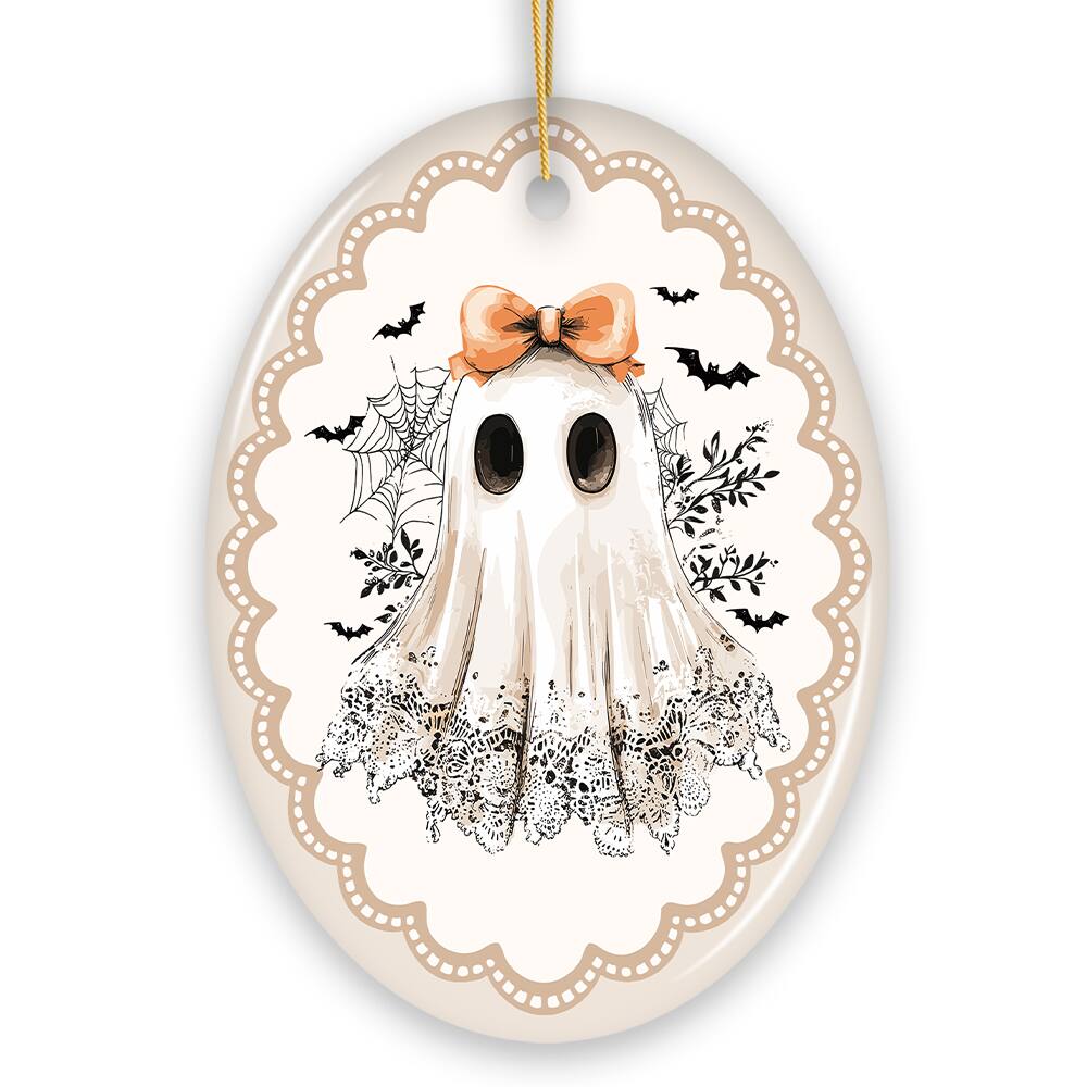 OrnamentallyYou Coquette Ghost Ornament, Cute Halloween Gift and Decor ...