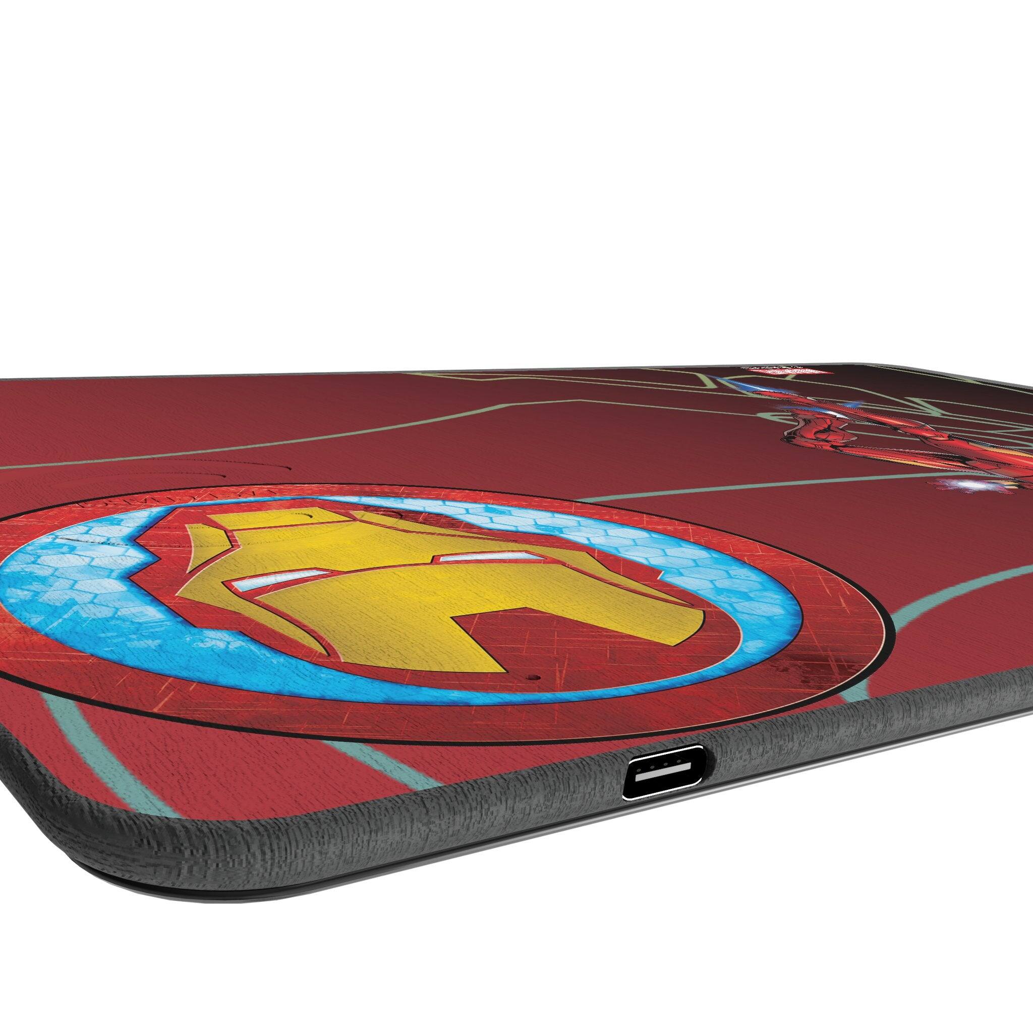 Keyscaper Marvel MechLine 15 Watt Wireless Charger and Mouse Pad Iron ...
