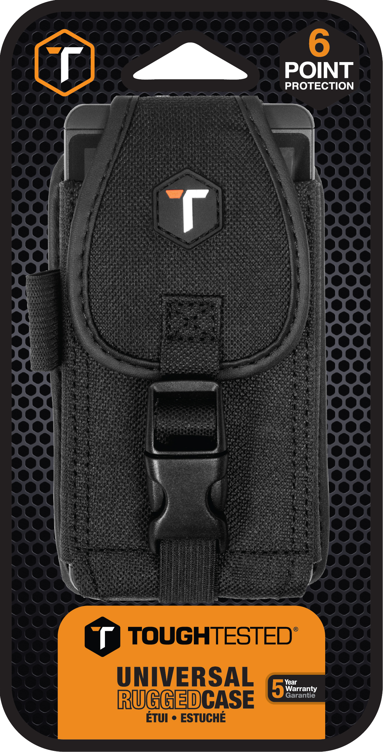 ToughTested Rugged Universal Nylon Phone Case with Dual Belt Clip ...