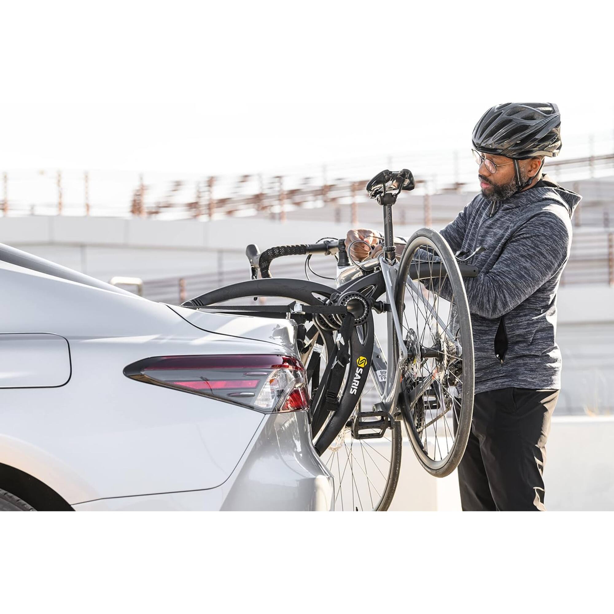 Saris Bones Trunk Bike Rack Mount, Bike Rack for Car and SUV, 2 Bikes Black SAR805BL - Best Buy