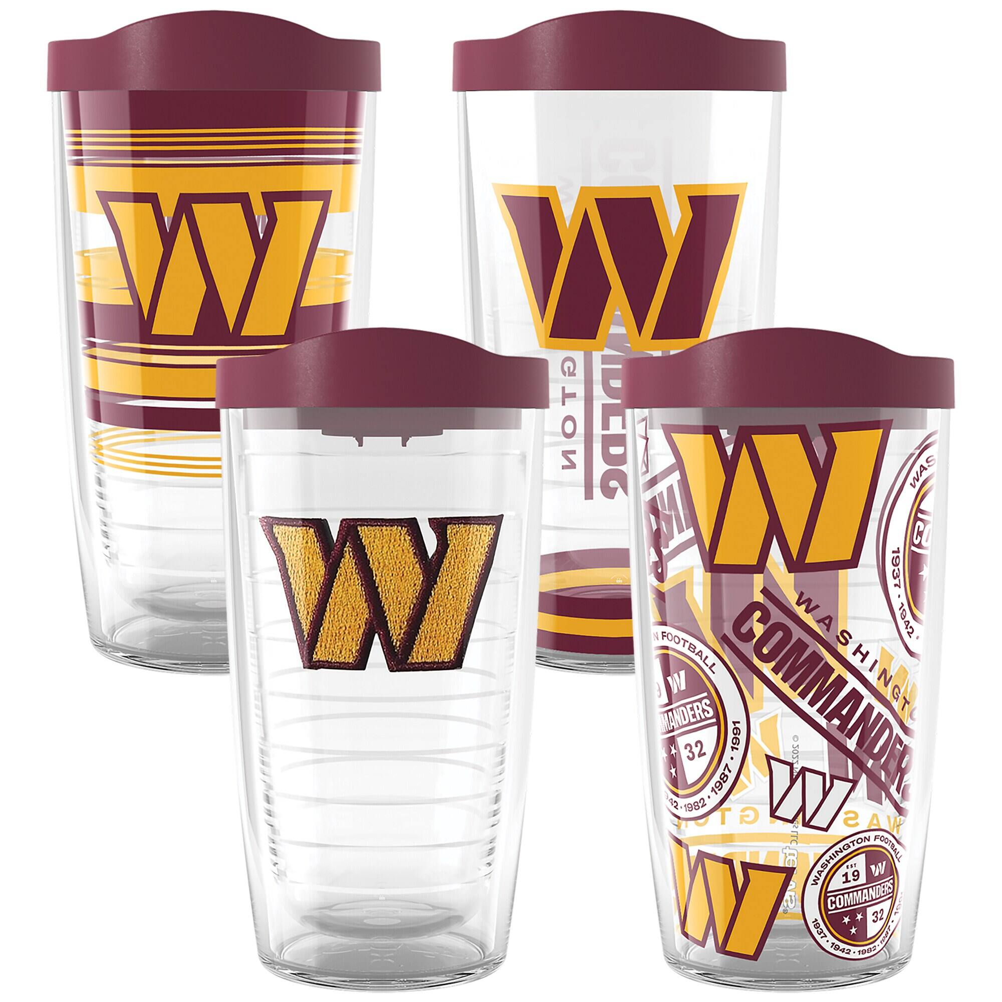 Tervis Washington Commanders Four Pack 16oz. Classic Tumbler Set Multicolor 200351058 - Best Buy