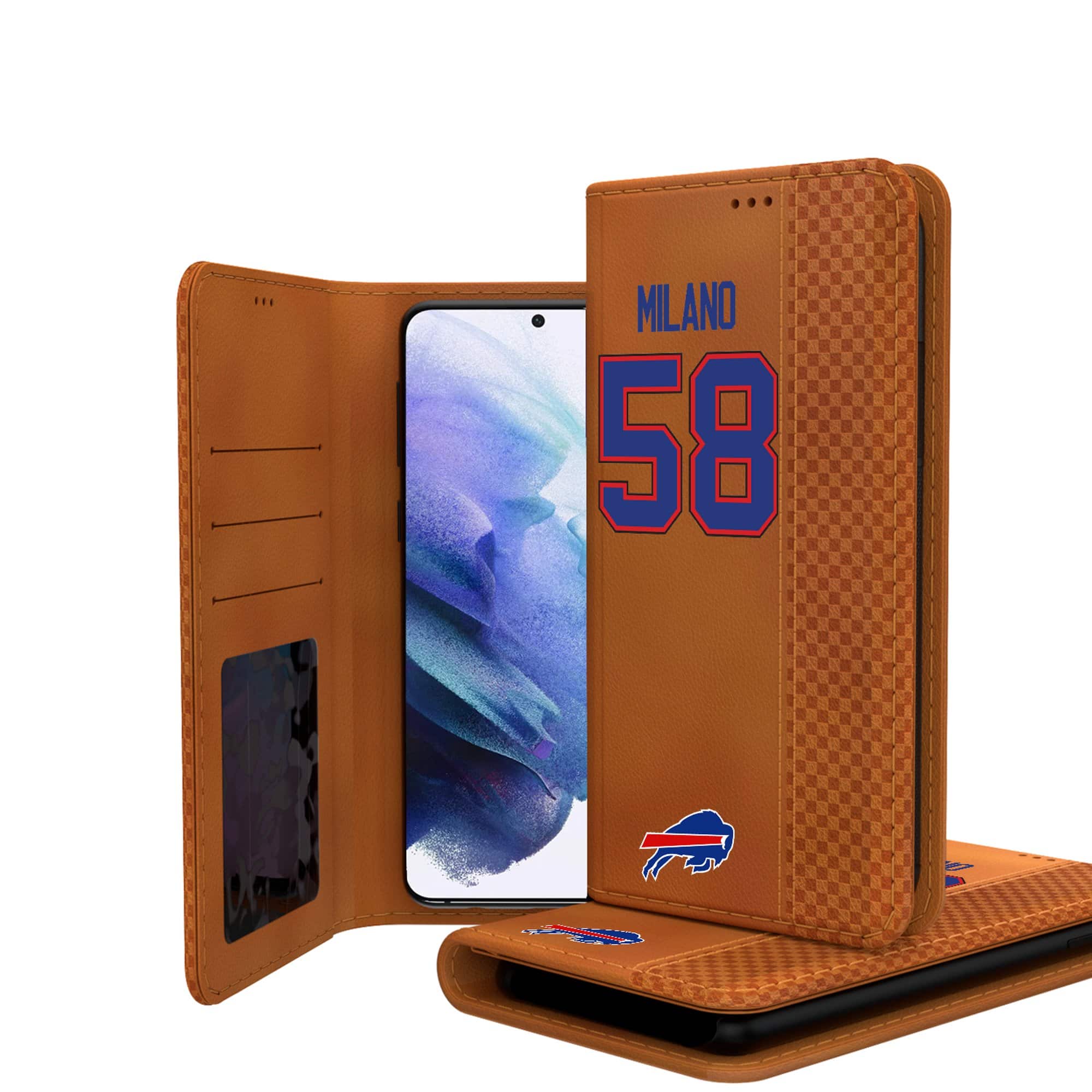 Keyscaper - Matt Milano Buffalo Bills Galaxy Folio - S22 Ultra - Brown ...