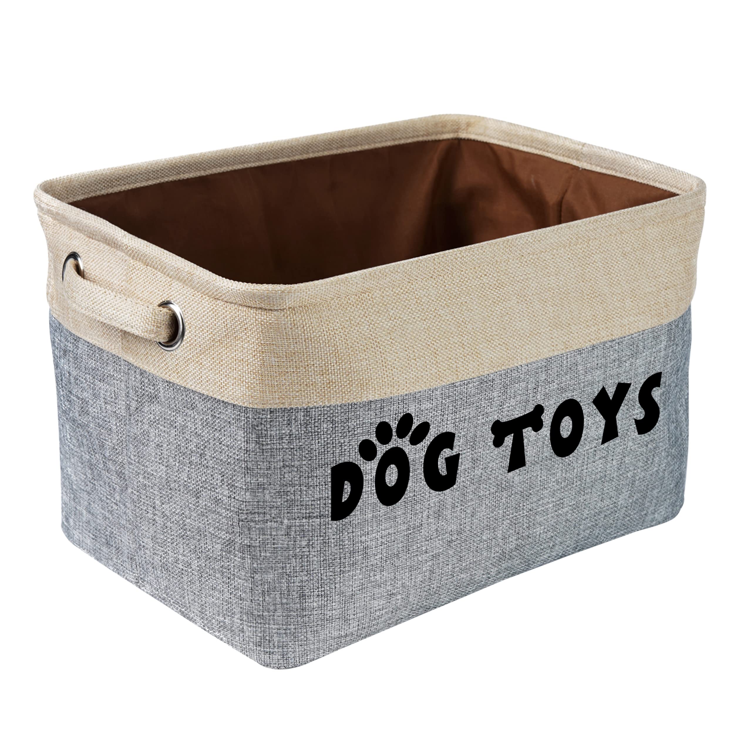 Dapper Styles Dog Basket Collapsible Bin Box With Comfortable Handles ...