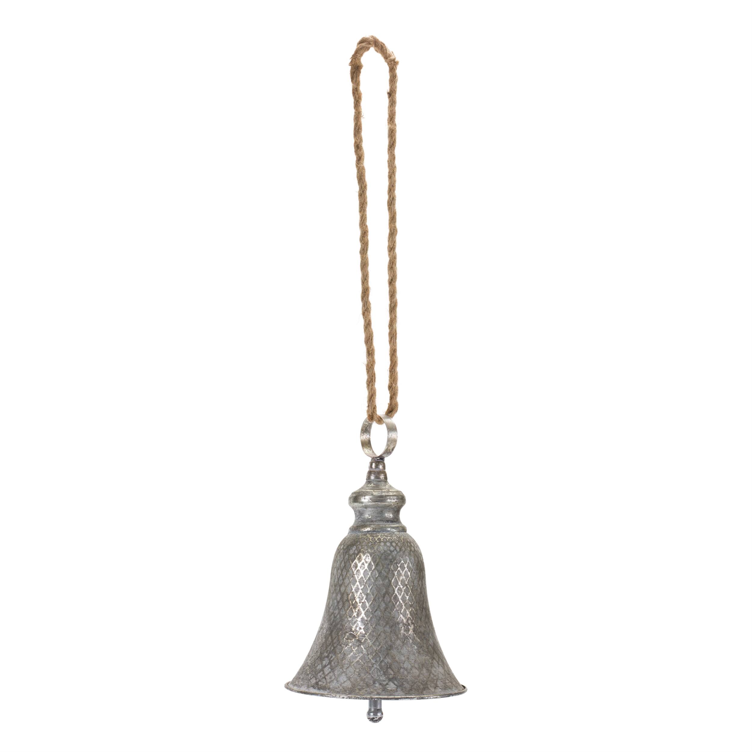 BreeBe Rustic Metal Bell Ornament (Set of 2) Grey, Brown 87386DS - Best Buy