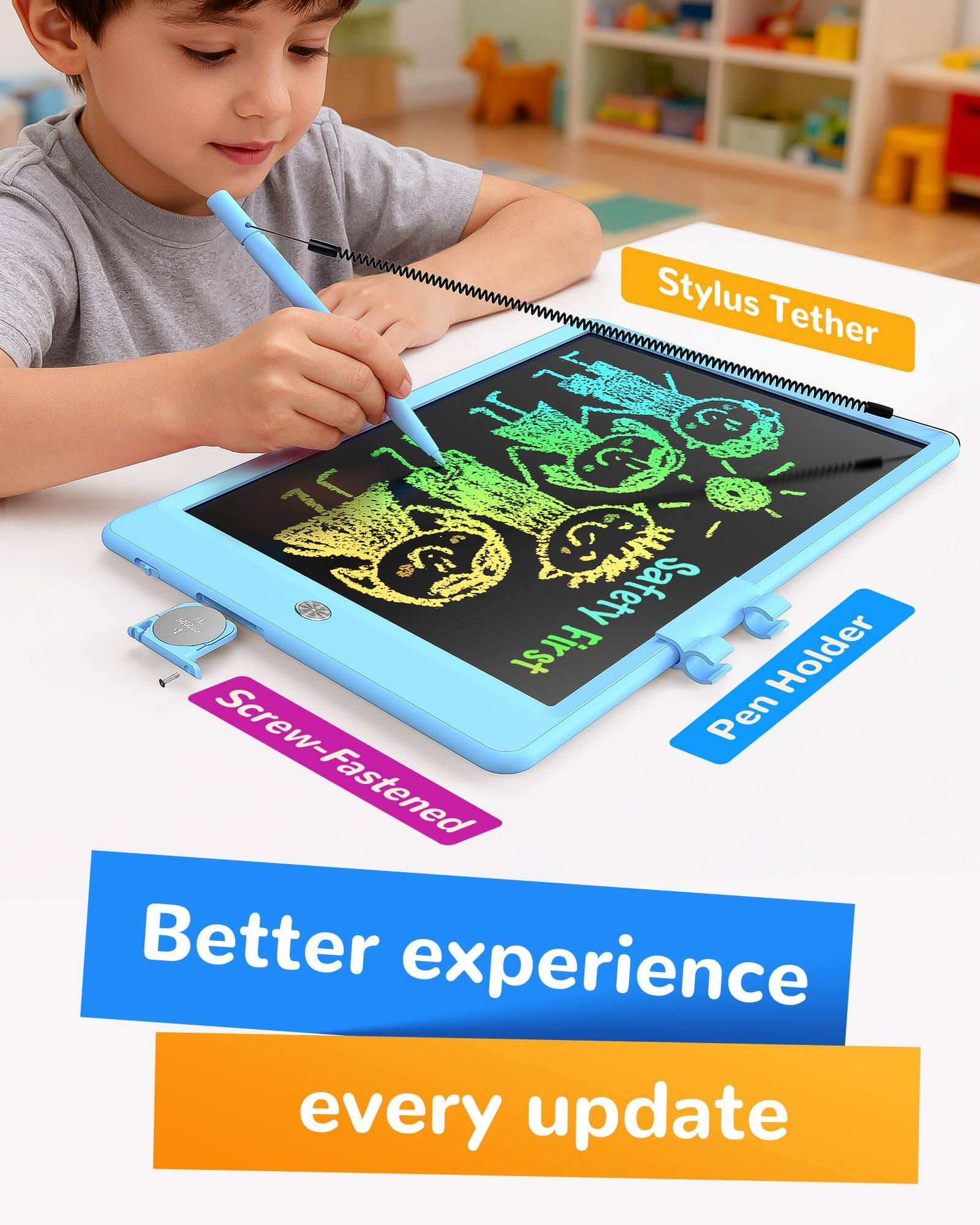 EZTW1 Lcd Writing Tablet Gifts For 3 Years Old And Colorful Doodle ...