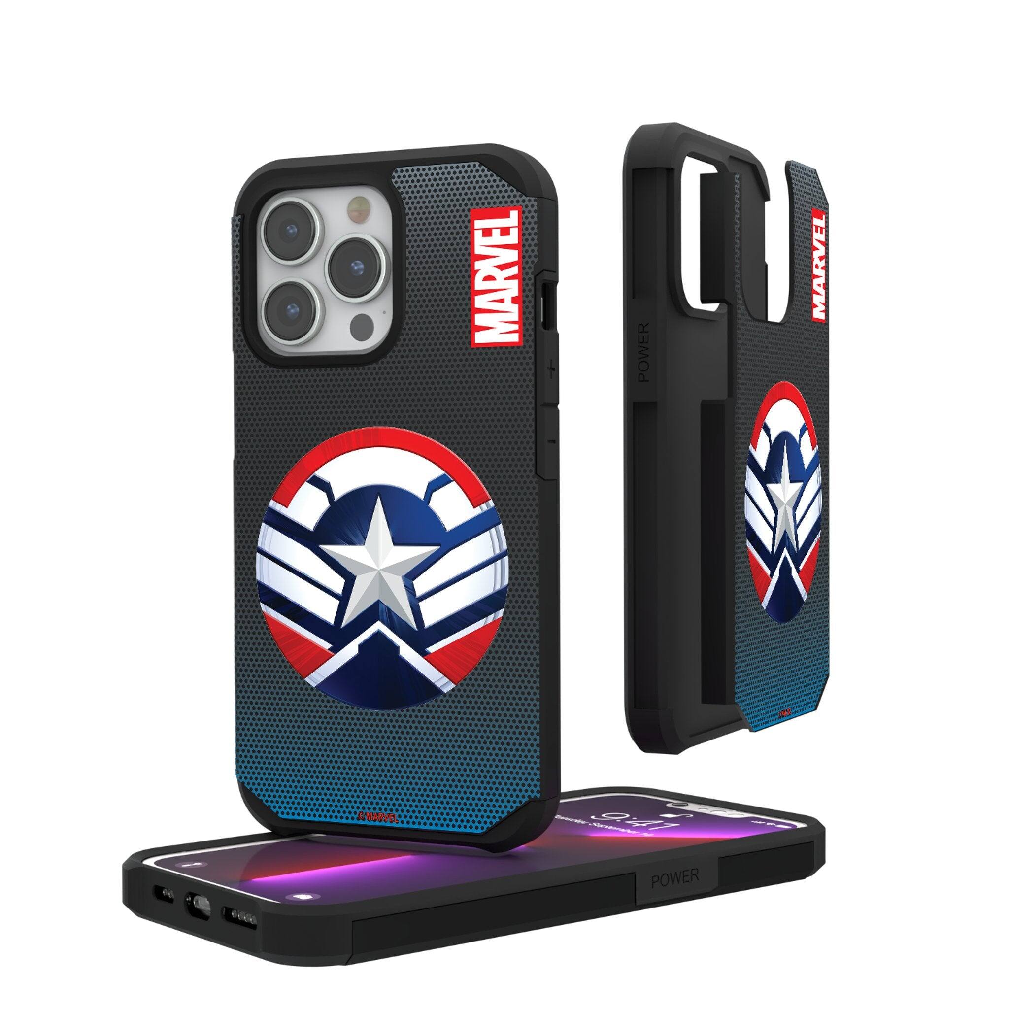 Keyscaper Marvel Grid Rugged Phone Case Apple iPhone 14 Sam Wilson ...