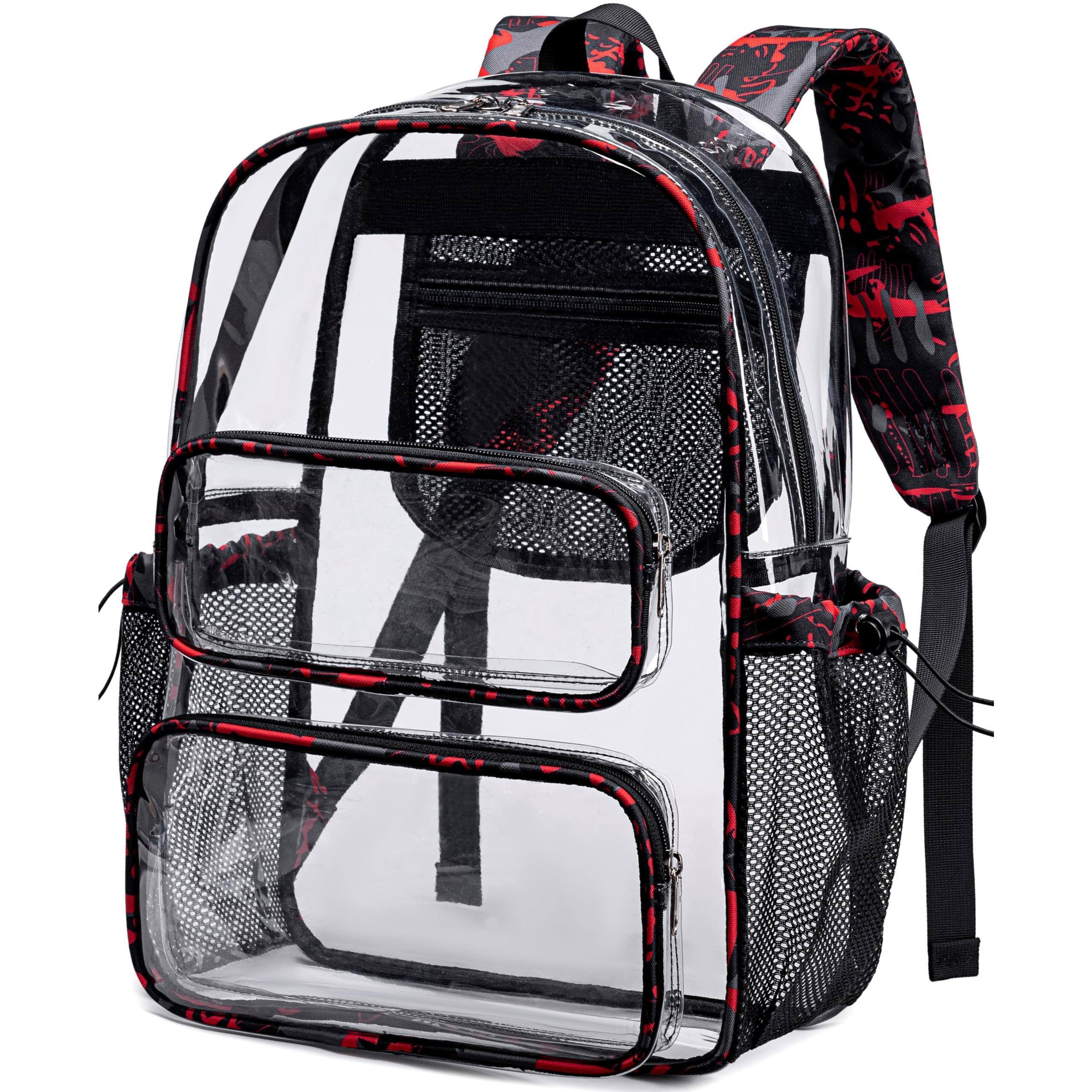 Stamp n Camp - Clear Heavy Duty Transparent Bag See Through Bookbag For ...