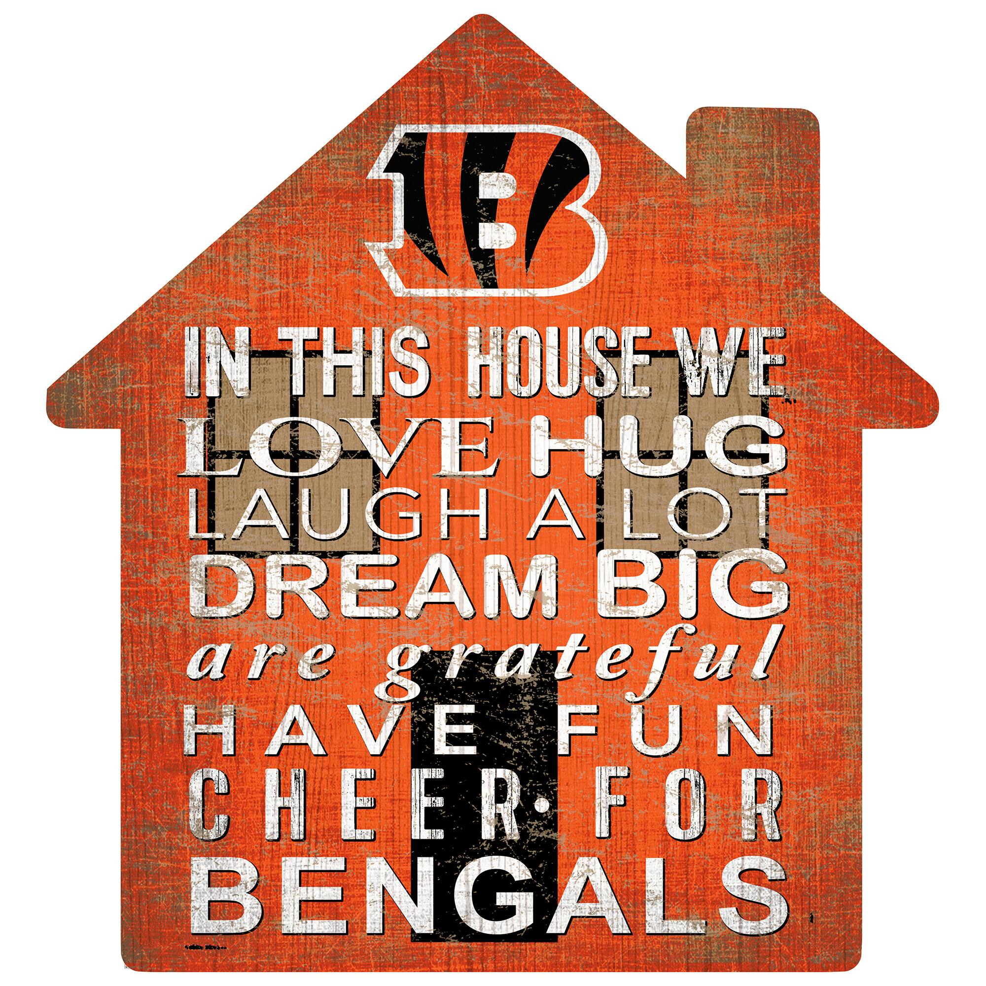 Fan Creations Cincinnati Bengals 12'' Team House Sign Multicolor ...