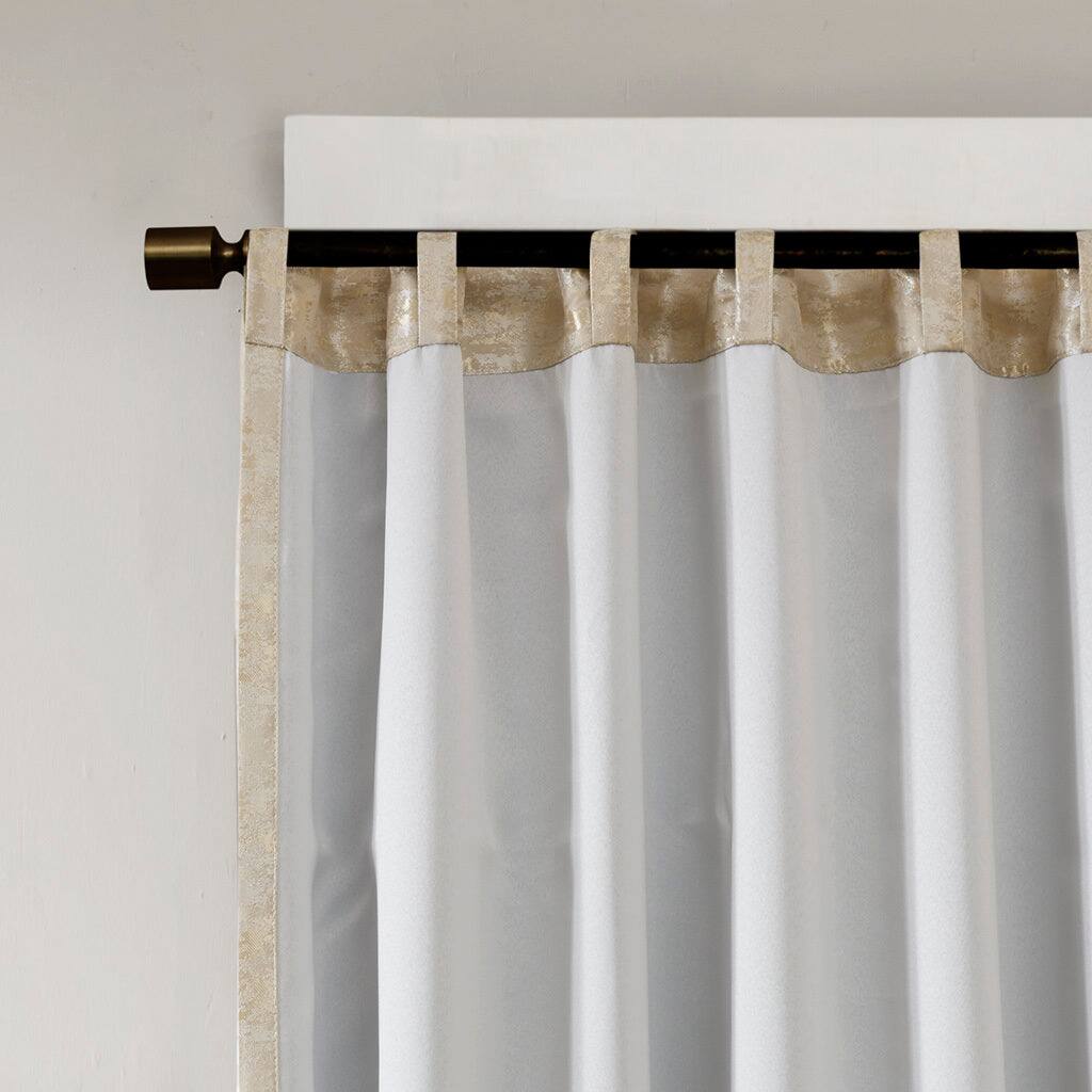 BreeBe Jacquard Lined Total Blackout Rod Pocket/Back Tab Curtain Panel ...