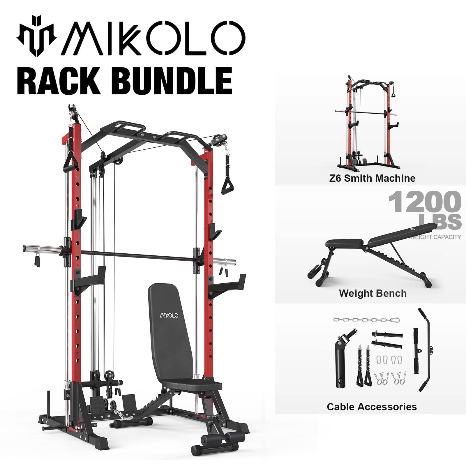 Mikolo Compact 7 IN 1 Smith Machine With Cable Crossover System ...