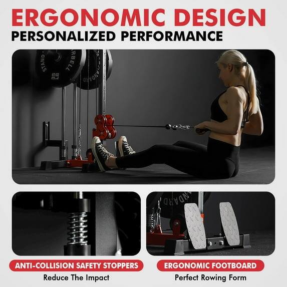 Mikolo Cable Crossover Machine, Wall Mounted Pulley Tower functional ...