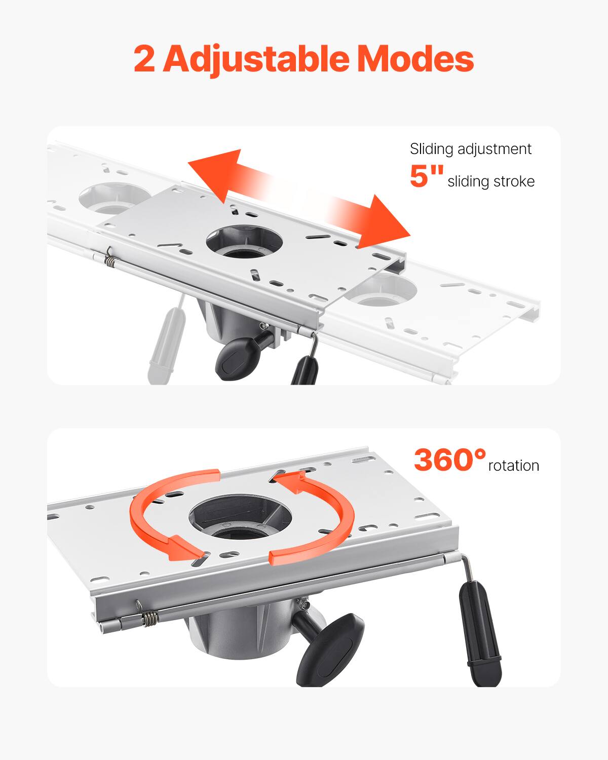 VEVOR Boat Seat Pedestal, Forward & Backward Sliding Adjustment ...
