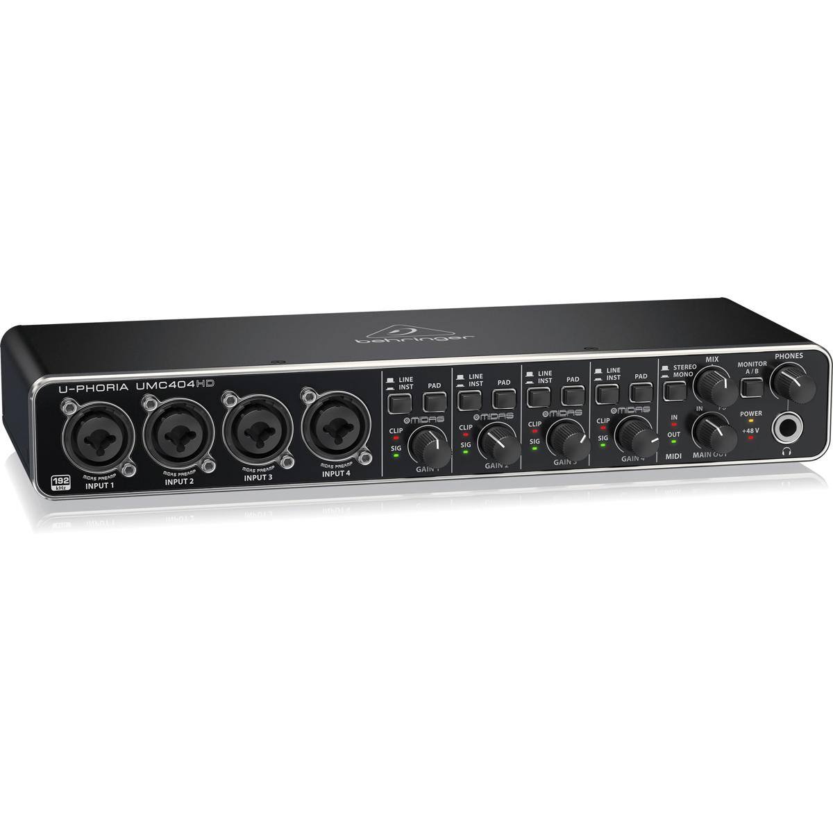 Behringer U PHORIA UMC404HD 4x4 USB 2.0 Audio/MIDI Interface, Bundle ...