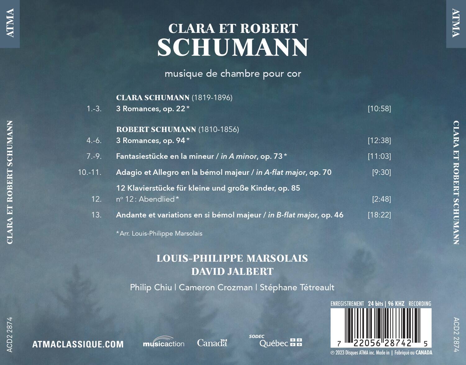 Marsolaislouis Philippe Jalbertdavid Clara Et Robert Schumann