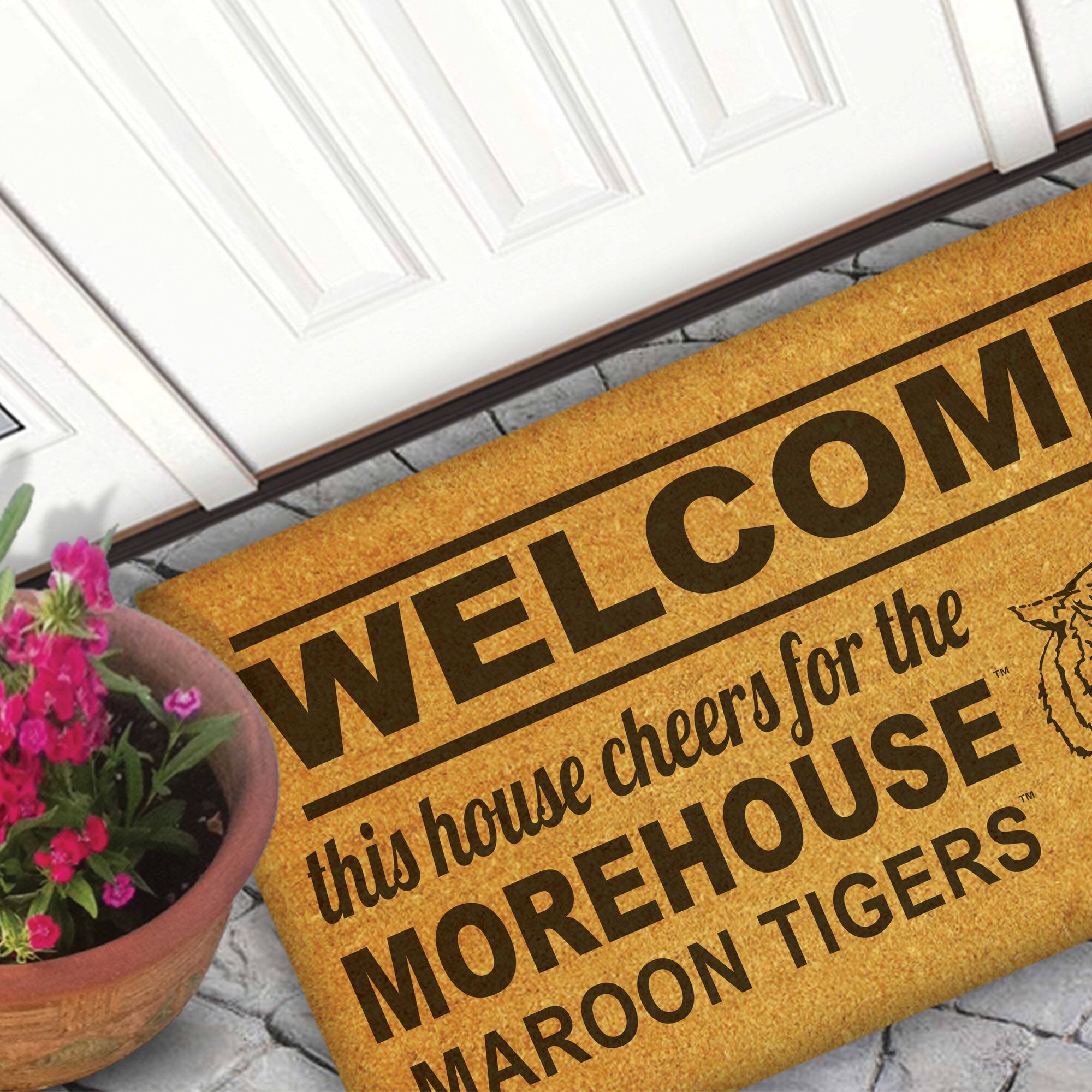 Jardine Morehouse Maroon Tigers 18" x 30" Welcome Doormat Brown 4446958 ...