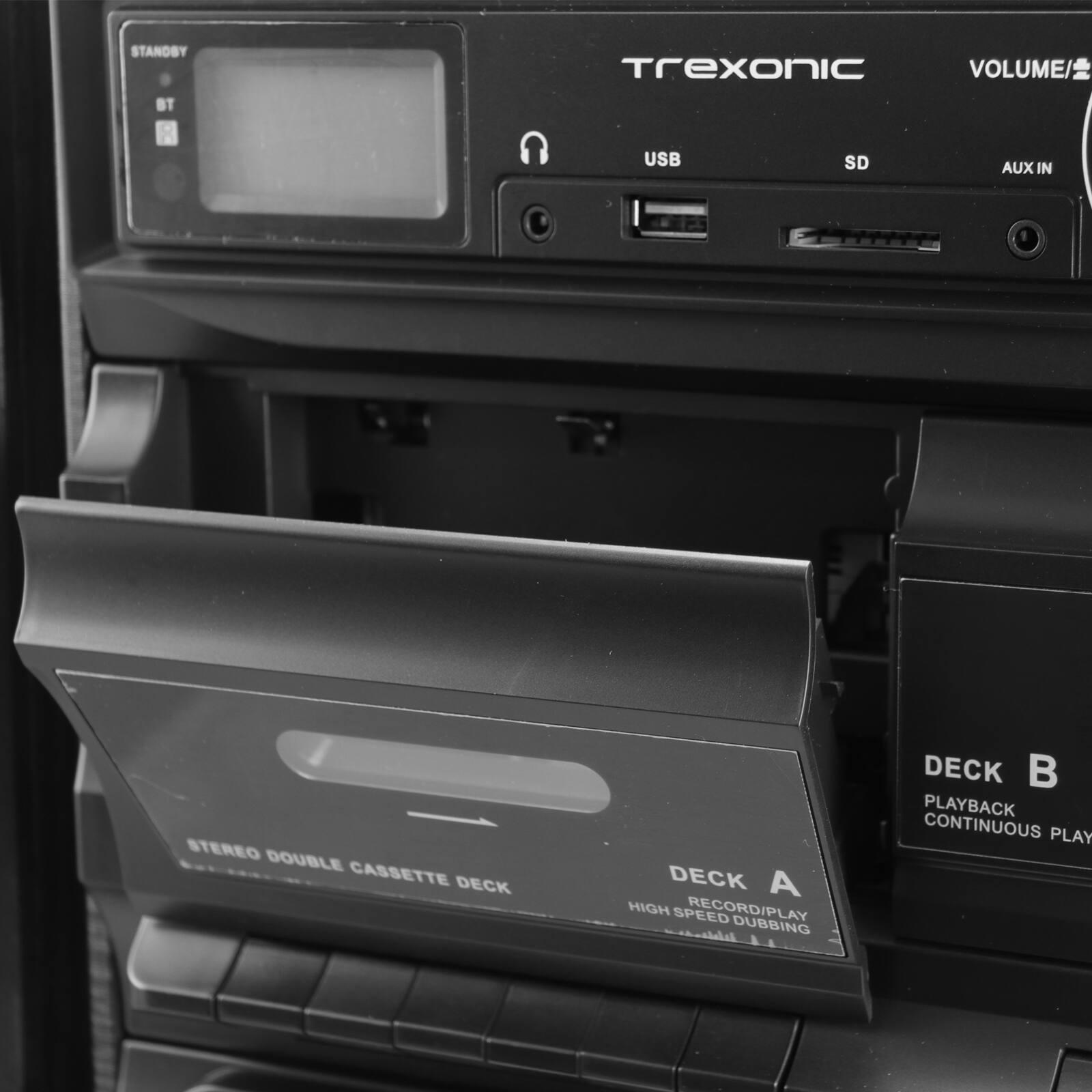 Trexonic 3 Speed Vinyl Turntable Stereo System CD Player, FM Radio ...