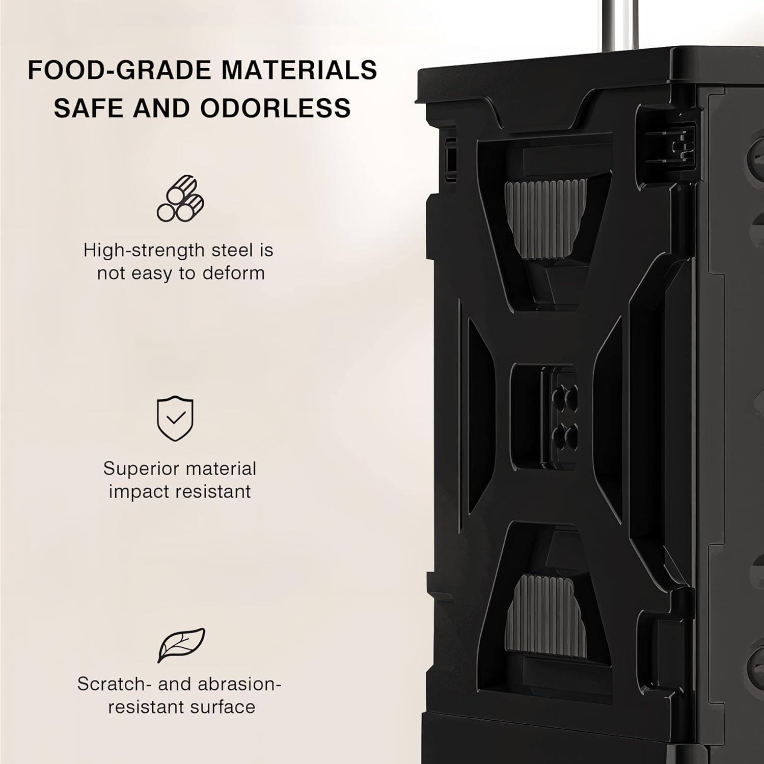 Vecelo 37Gal Quik Cart Foldable Rolling Suitcase with Retractable ...