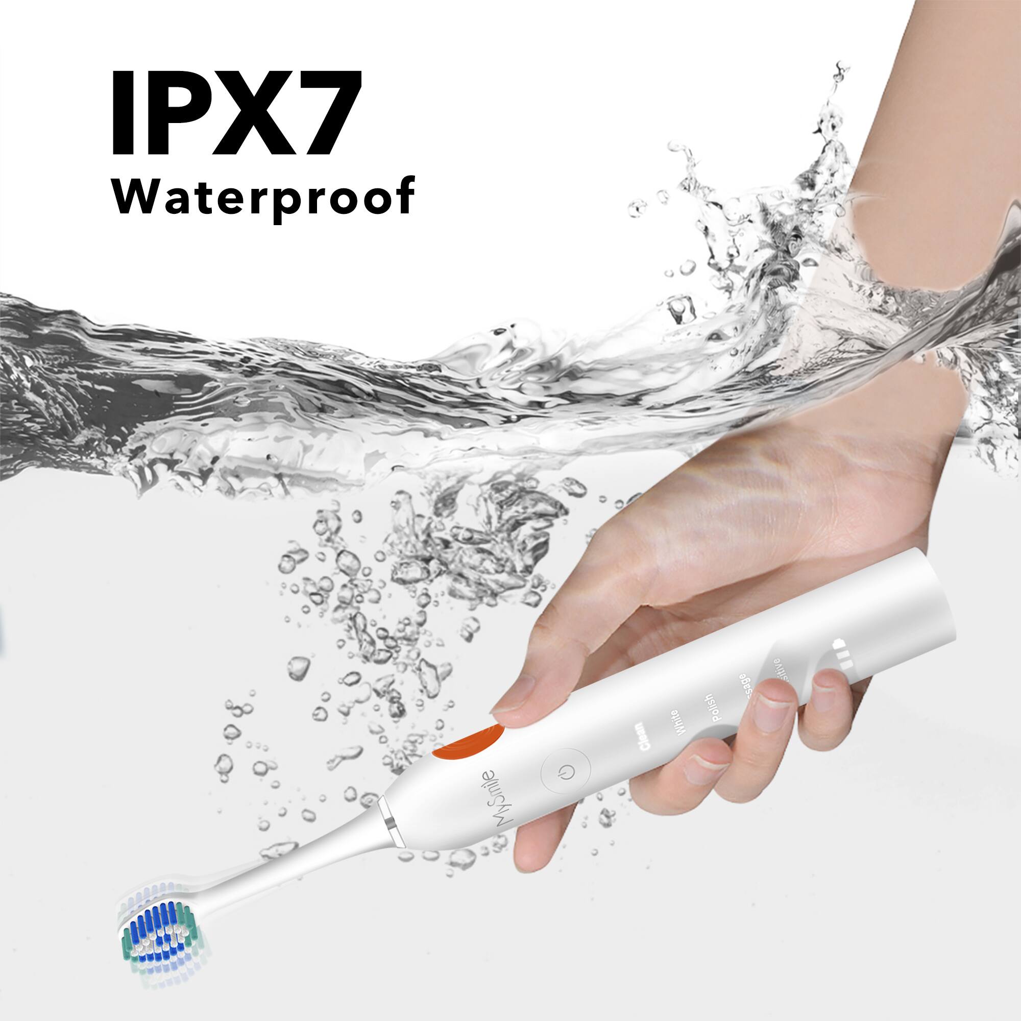 MySmile Elite Sonic Toothbrush & Replacement Heads Bundle White 35-21 ...