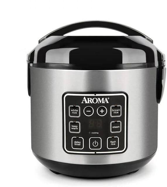 AROMA Refurbished Excellent 8 Cup (Cooked) Rice & Grain Cooker, Steamer ...